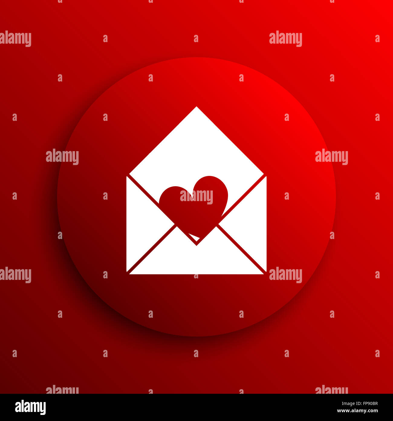 Send love icon. Internet button on white background Stock Photo - Alamy