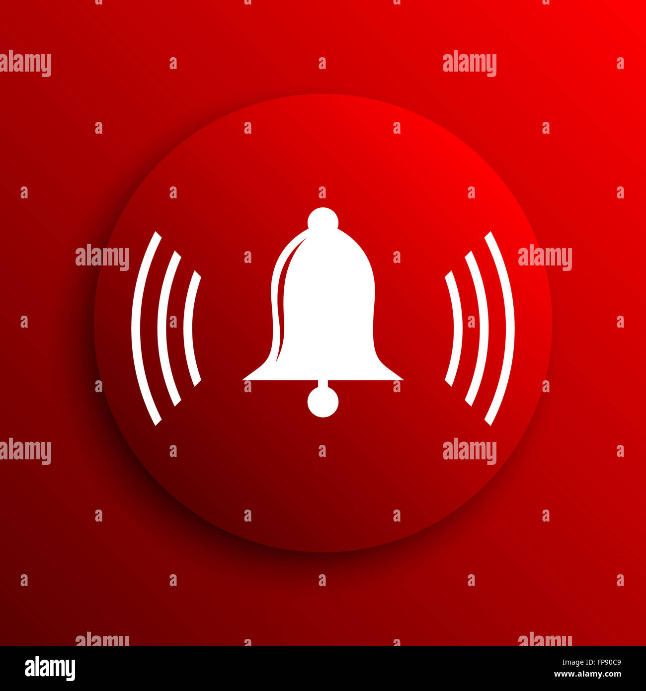 Bell icon. Internet button on white background Stock Photo - Alamy