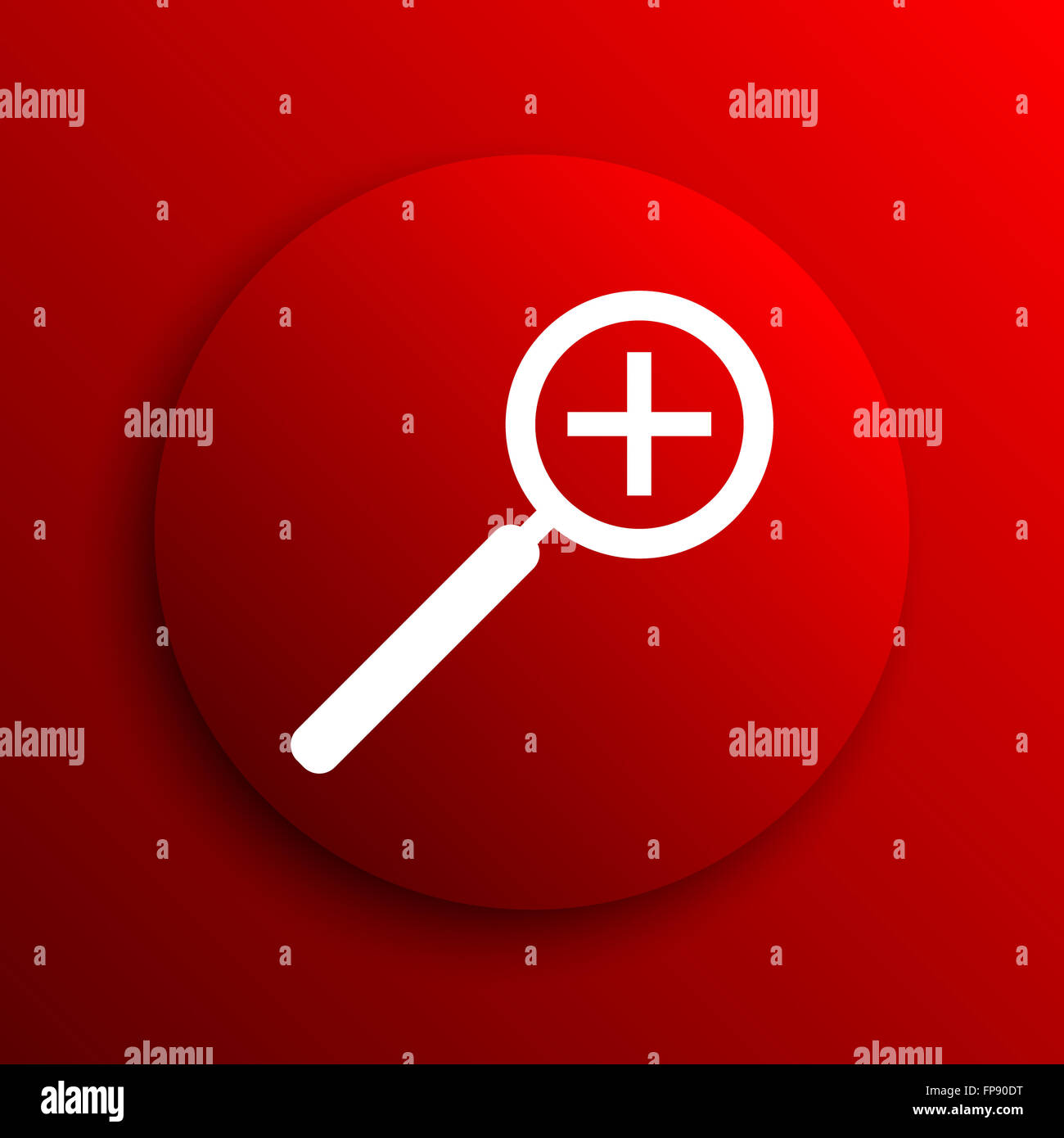 Zoom in icon. Internet button on white background Stock Photo - Alamy