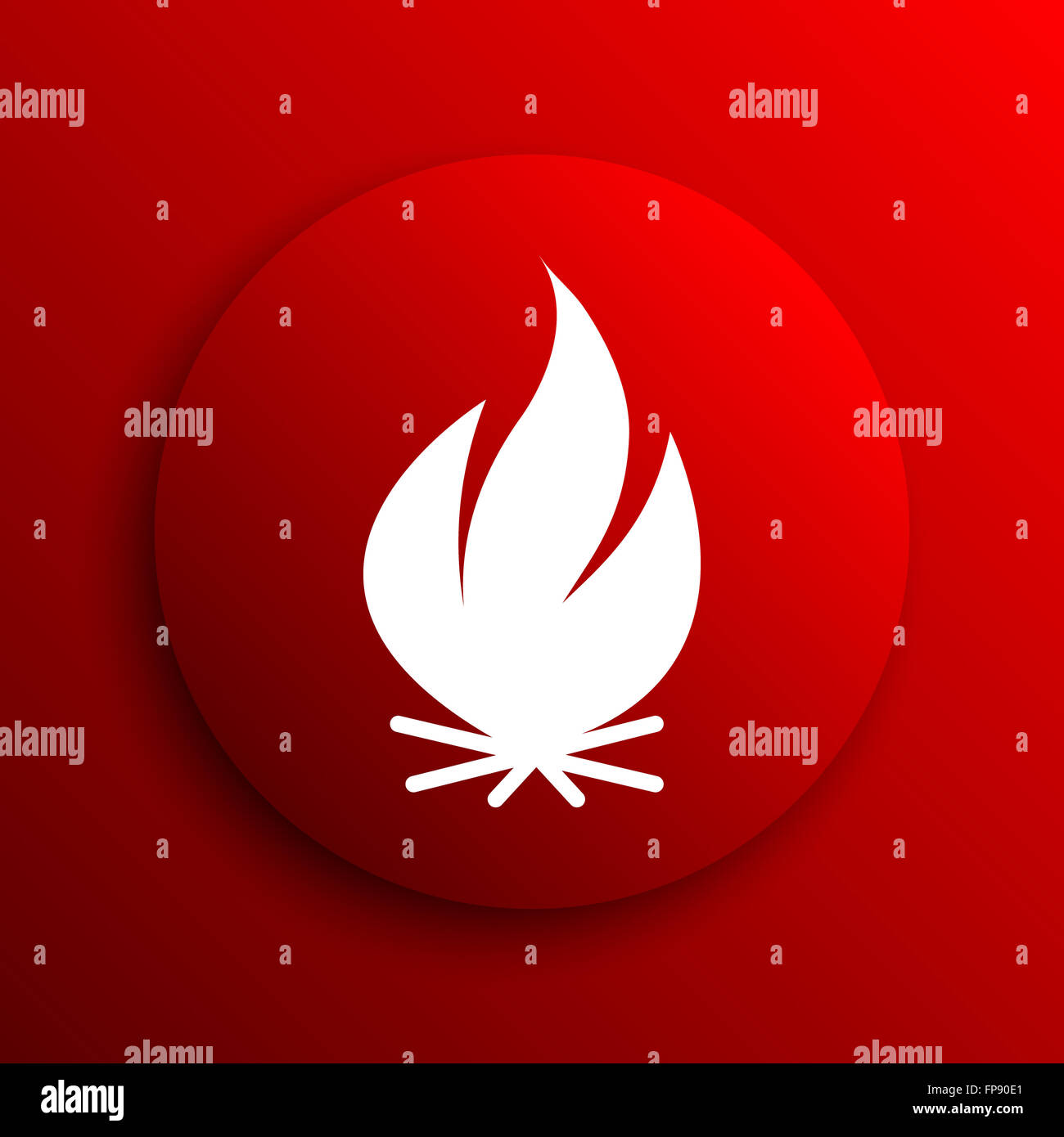 Fire icon. Internet button on white background Stock Photo - Alamy