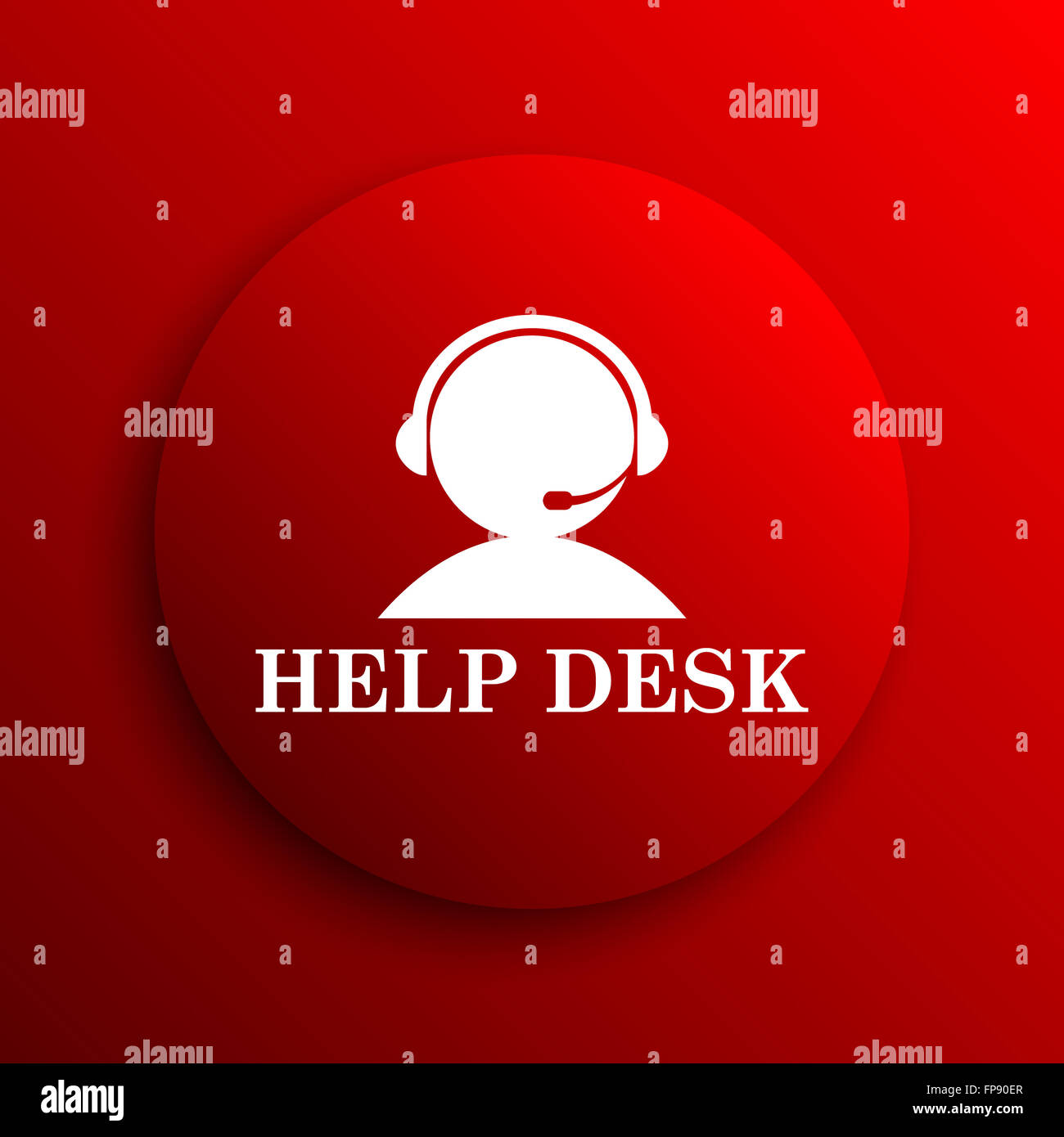 Helpdesk icon. Internet button on white background Stock Photo - Alamy
