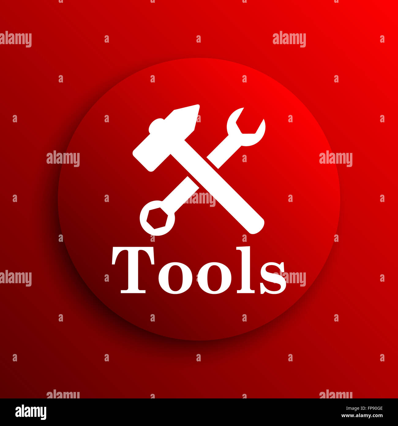Tools icon. Internet button on white background Stock Photo - Alamy
