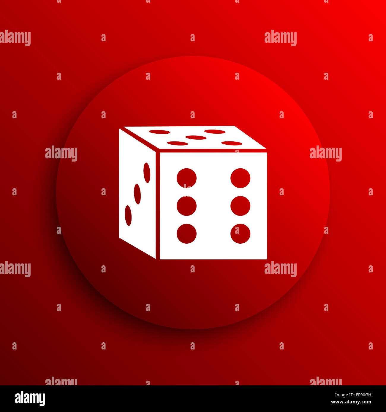 Dice icon. Internet button on white background Stock Photo - Alamy
