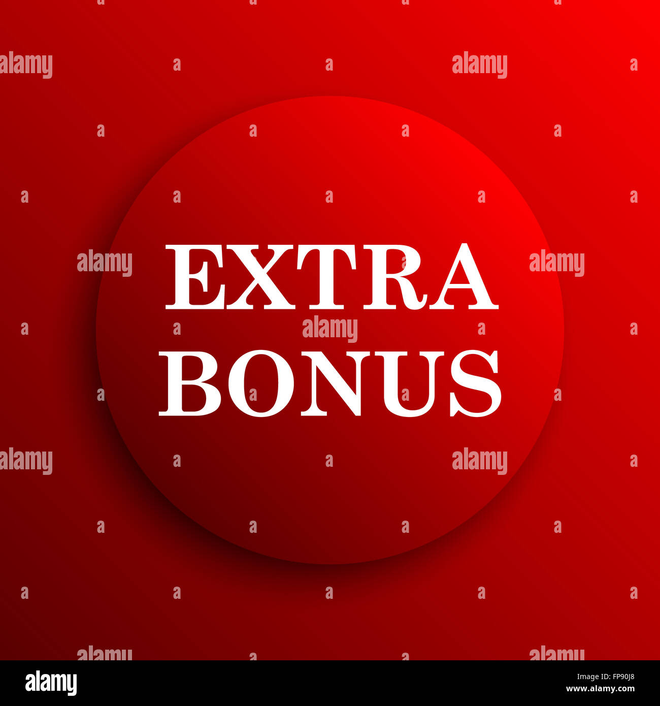 Extra bonus icon. Internet button on white background Stock Photo - Alamy