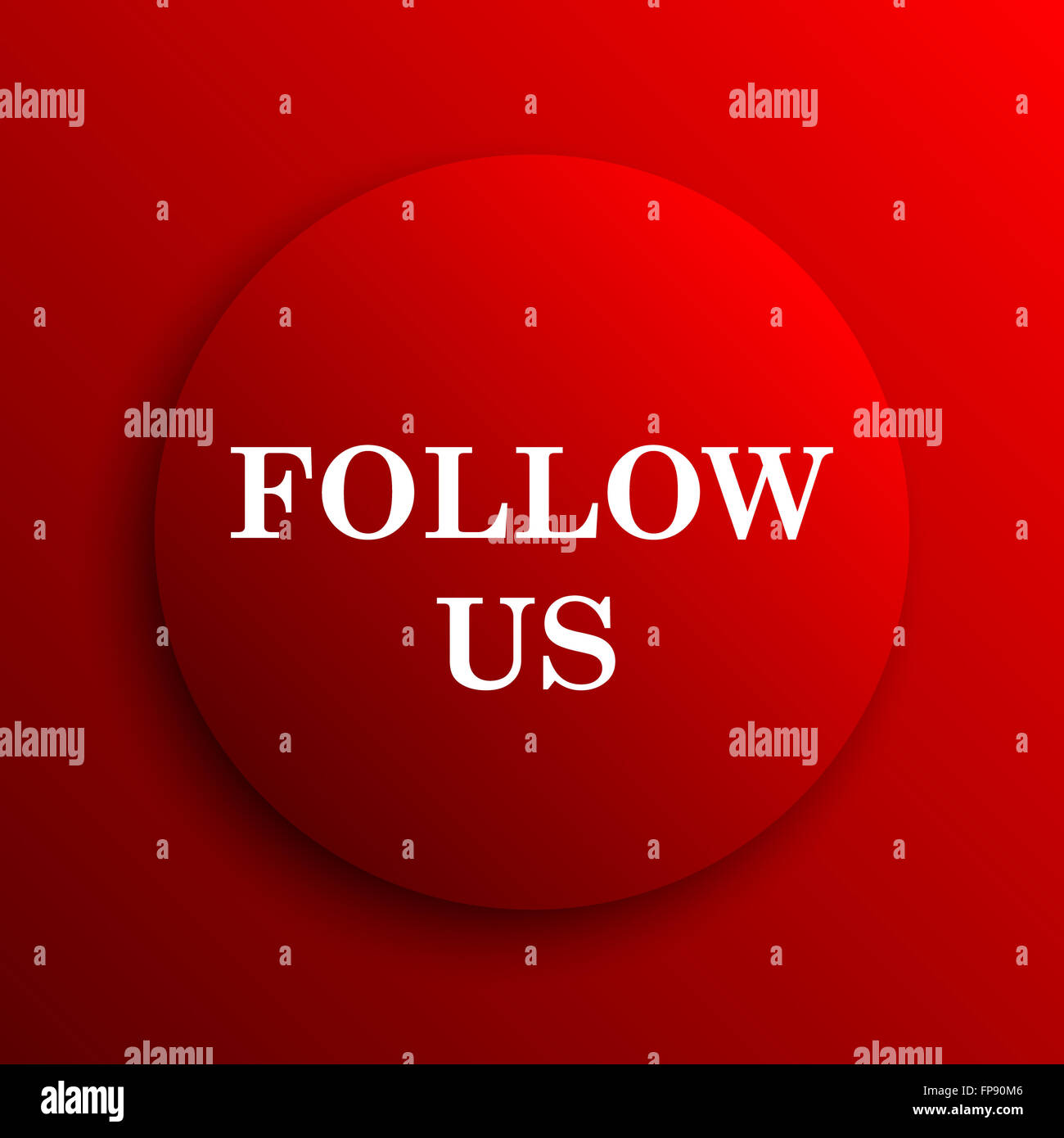Follow us icon. Internet button on white background Stock Photo - Alamy