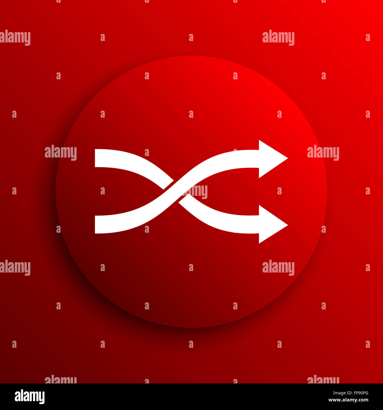 Shuffle icon. Internet button on white background Stock Photo - Alamy