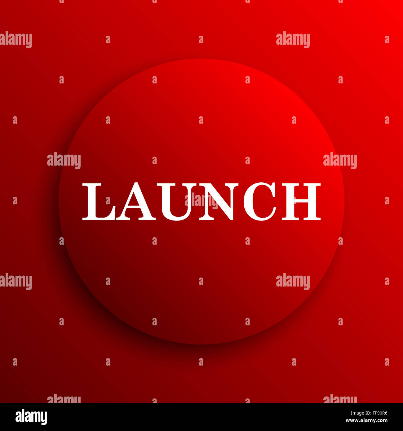 Launch icon. Internet button on white background Stock Photo - Alamy
