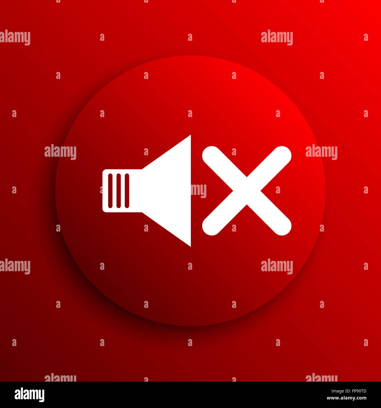 No sound icon. Internet button on white background Stock Photo - Alamy