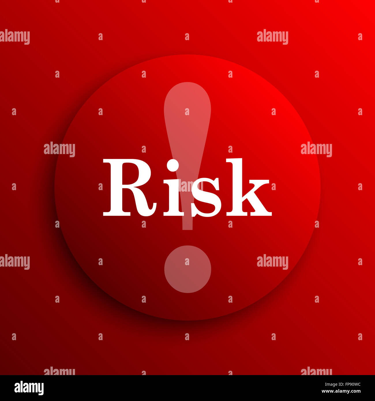 Risk icon. Internet button on white background Stock Photo - Alamy