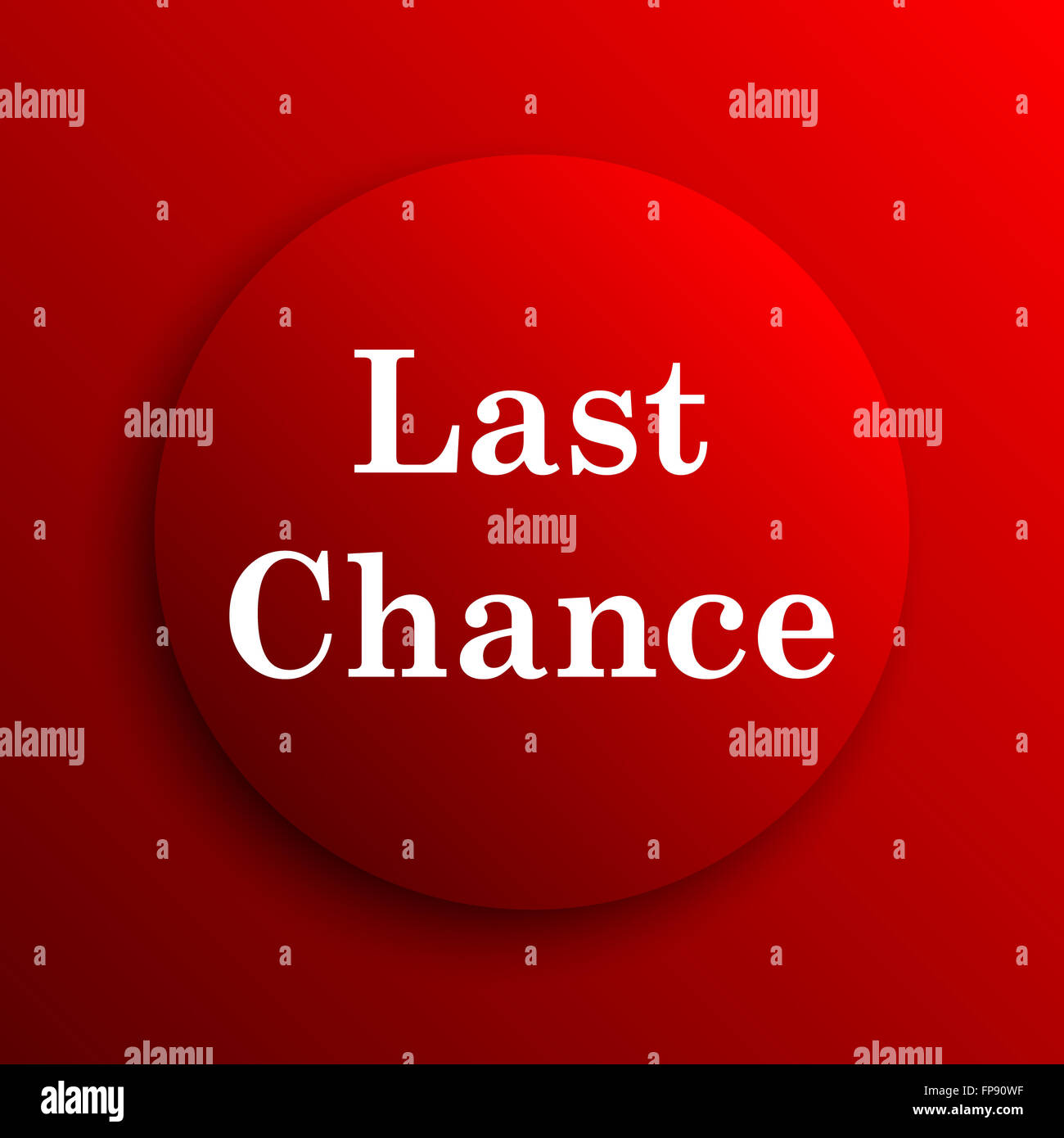 Last chance icon. Internet button on white background Stock Photo - Alamy