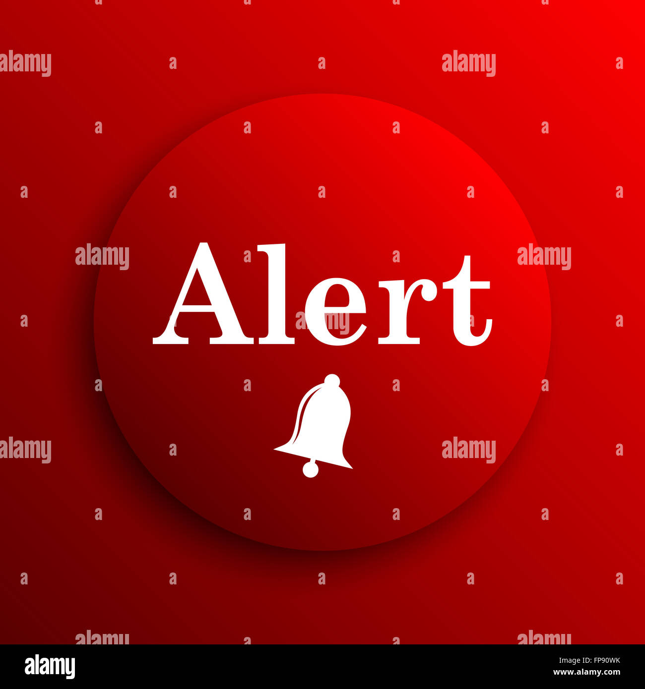 Alert icon. Internet button on white background Stock Photo - Alamy