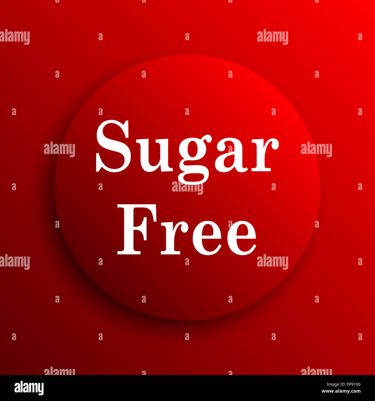 Sugar free icon. Internet button on white background Stock Photo - Alamy
