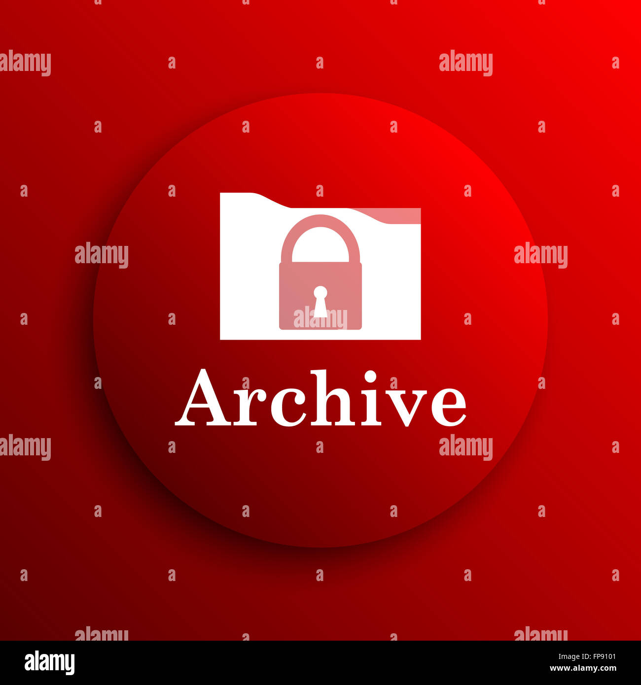 Archive icon. Internet button on white background Stock Photo - Alamy