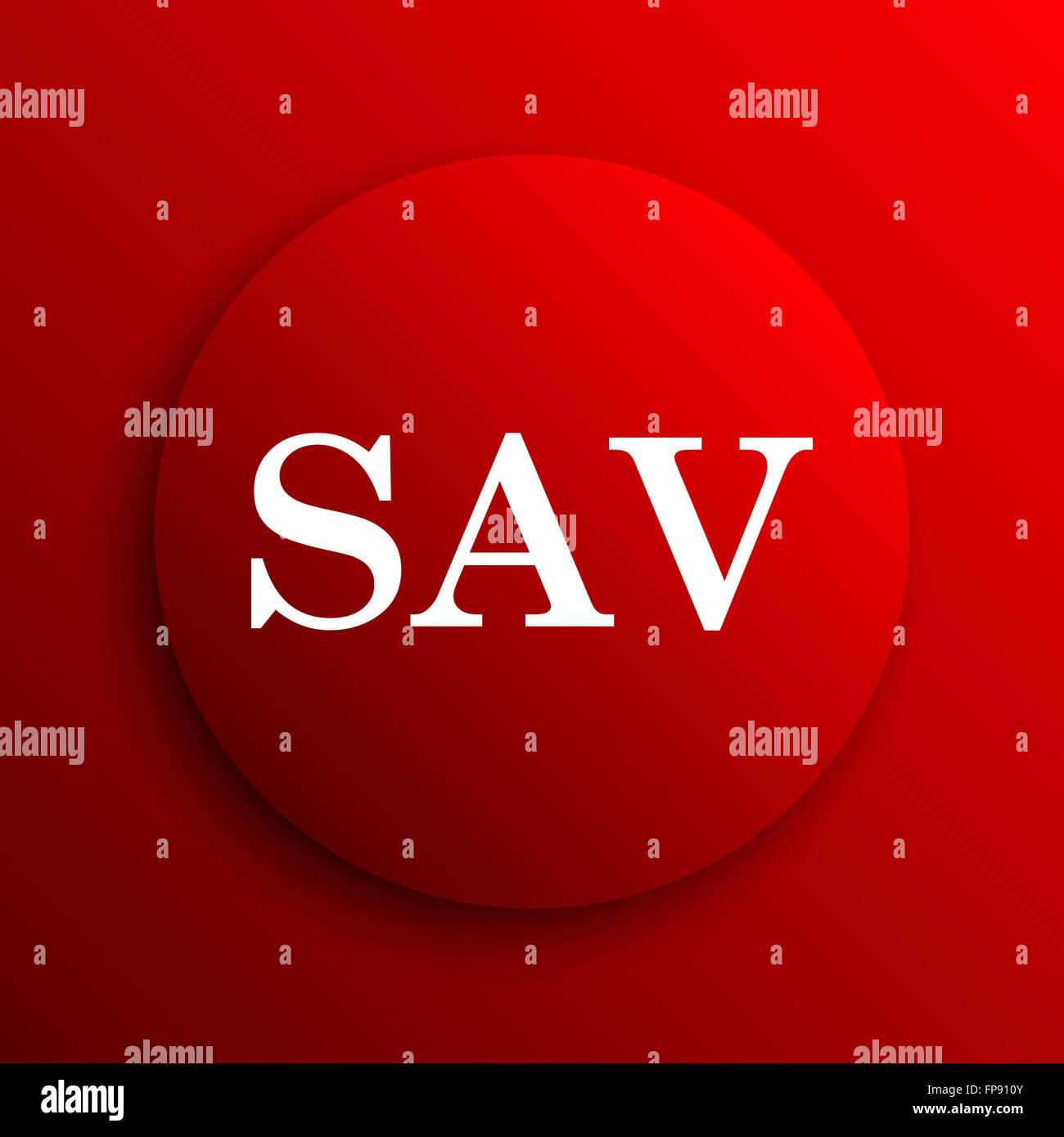 SAV icon. Internet button on white background Stock Photo - Alamy