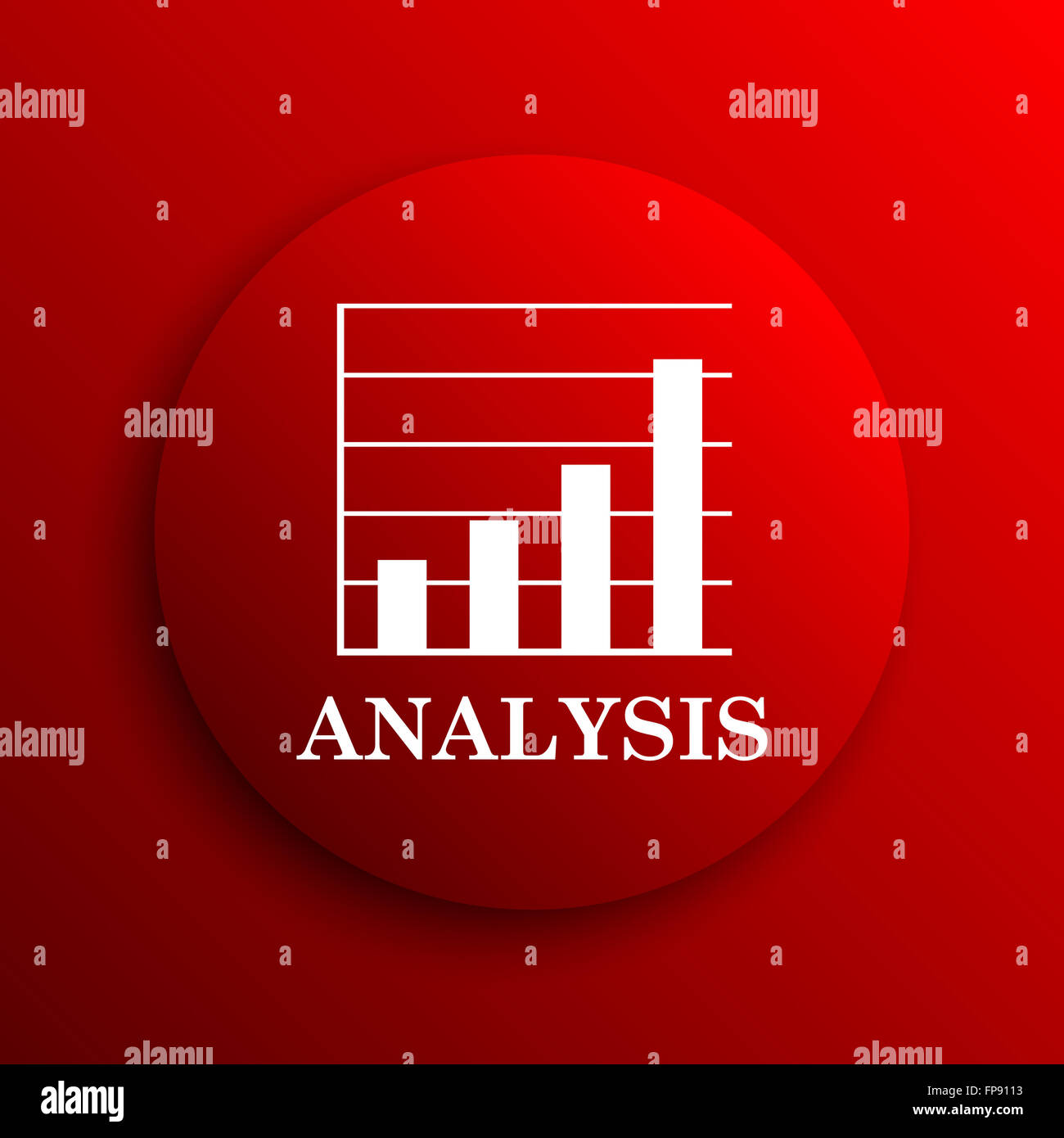 Analysis icon. Internet button on white background Stock Photo - Alamy