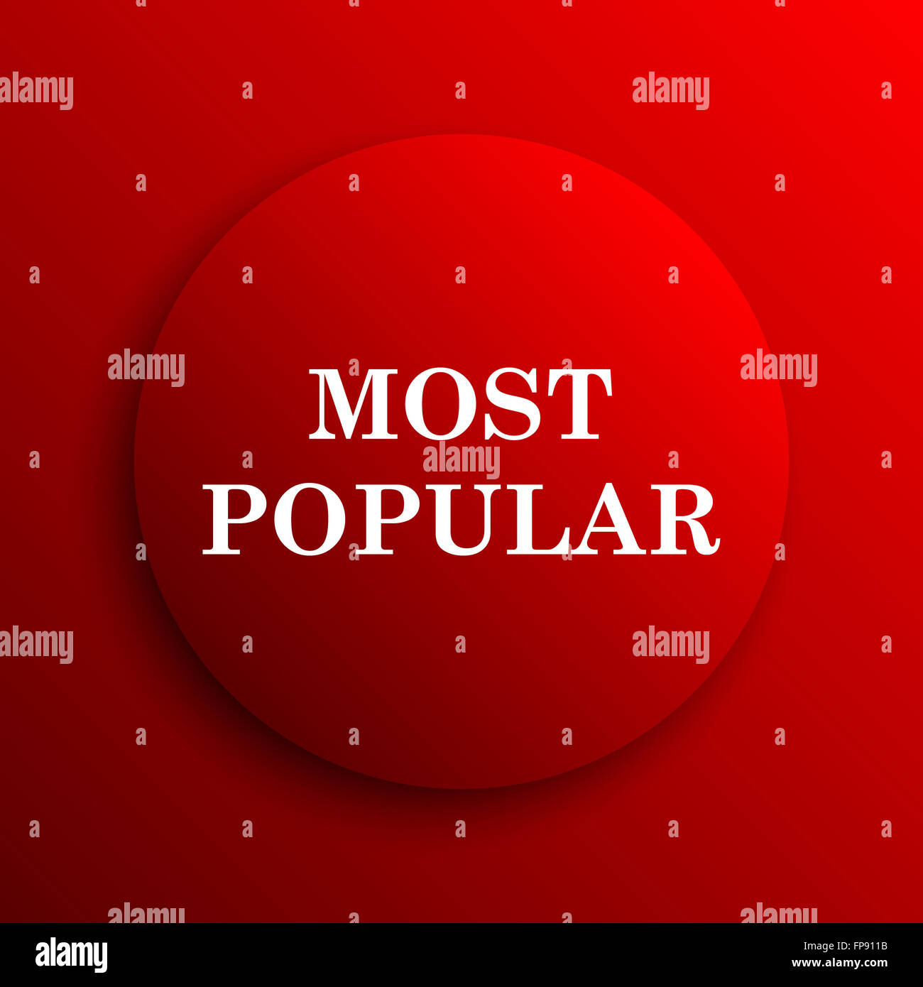 Most popular icon. Internet button on white background Stock Photo - Alamy