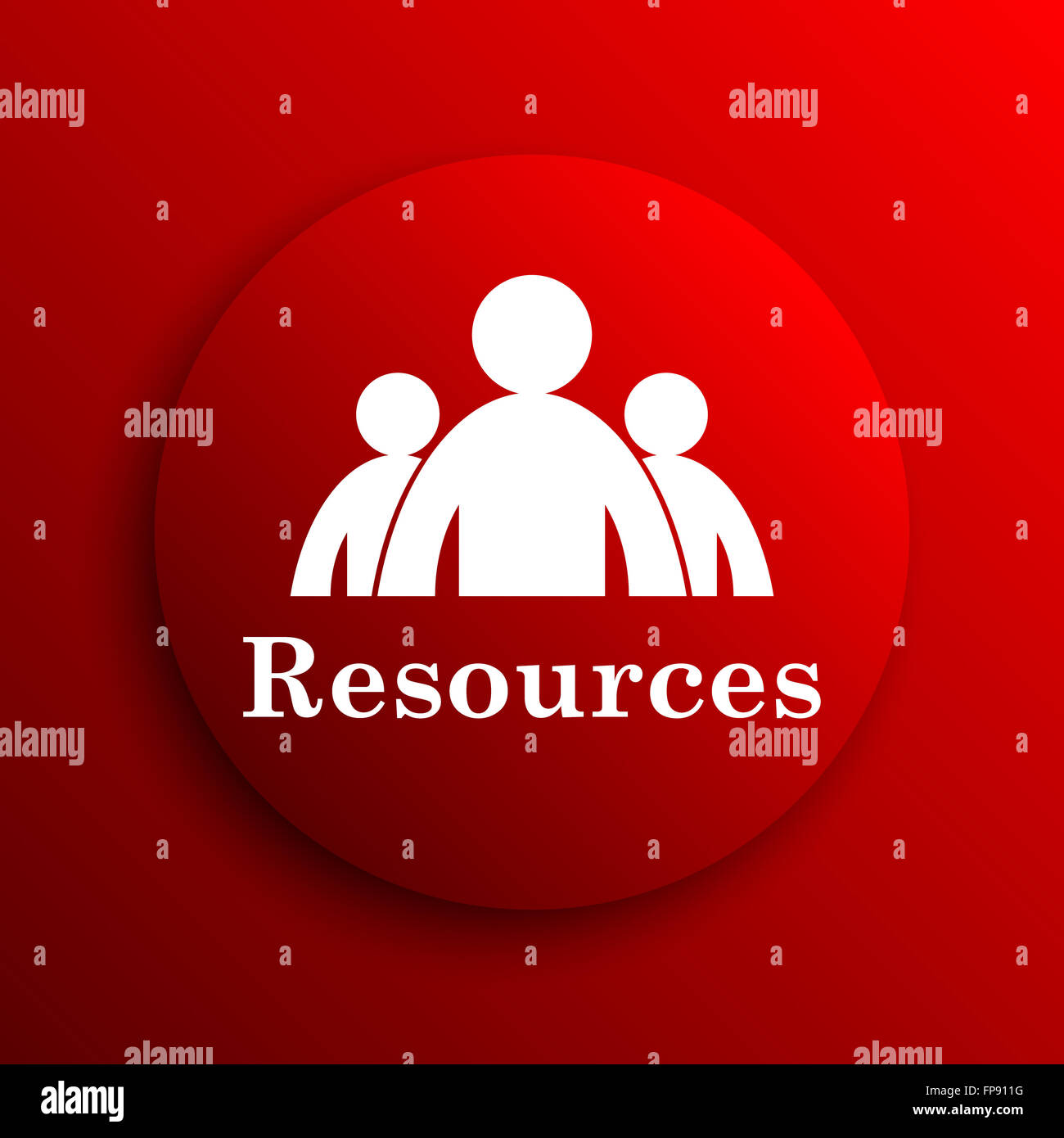 Resources icon. Internet button on white background Stock Photo - Alamy