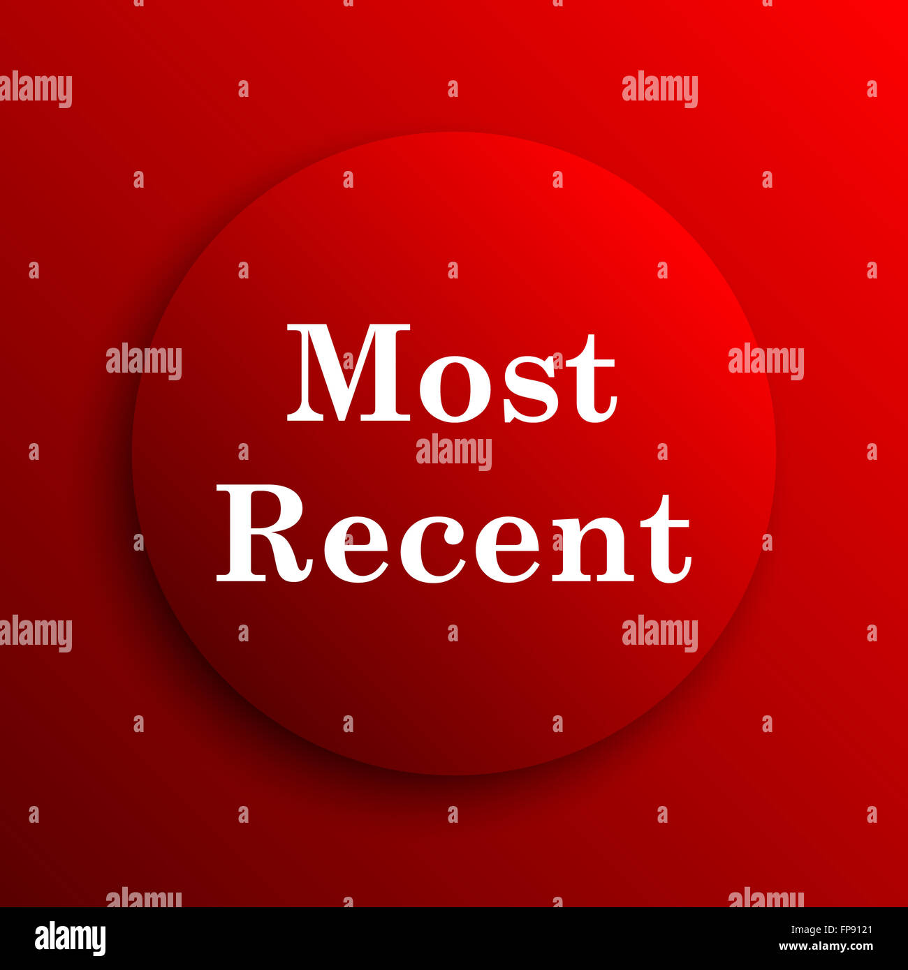 Most recent icon. Internet button on white background Stock Photo - Alamy