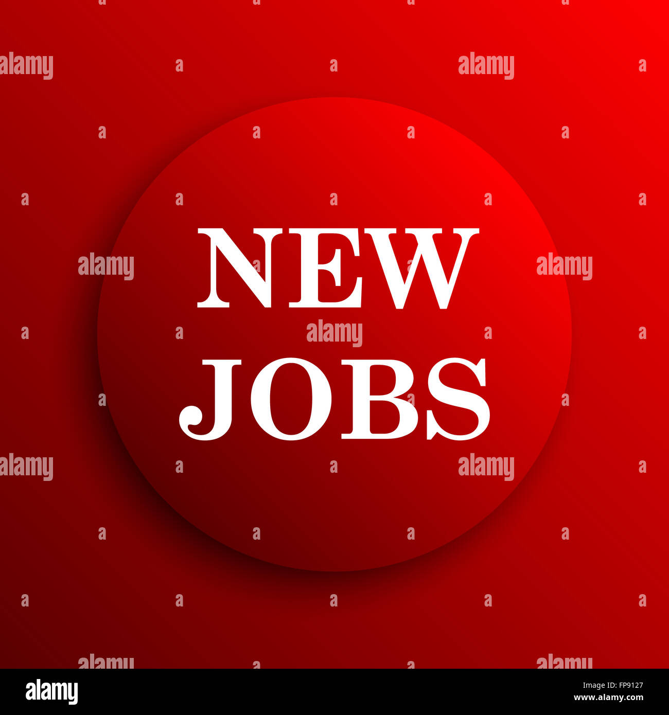 New jobs icon. Internet button on white background Stock Photo - Alamy