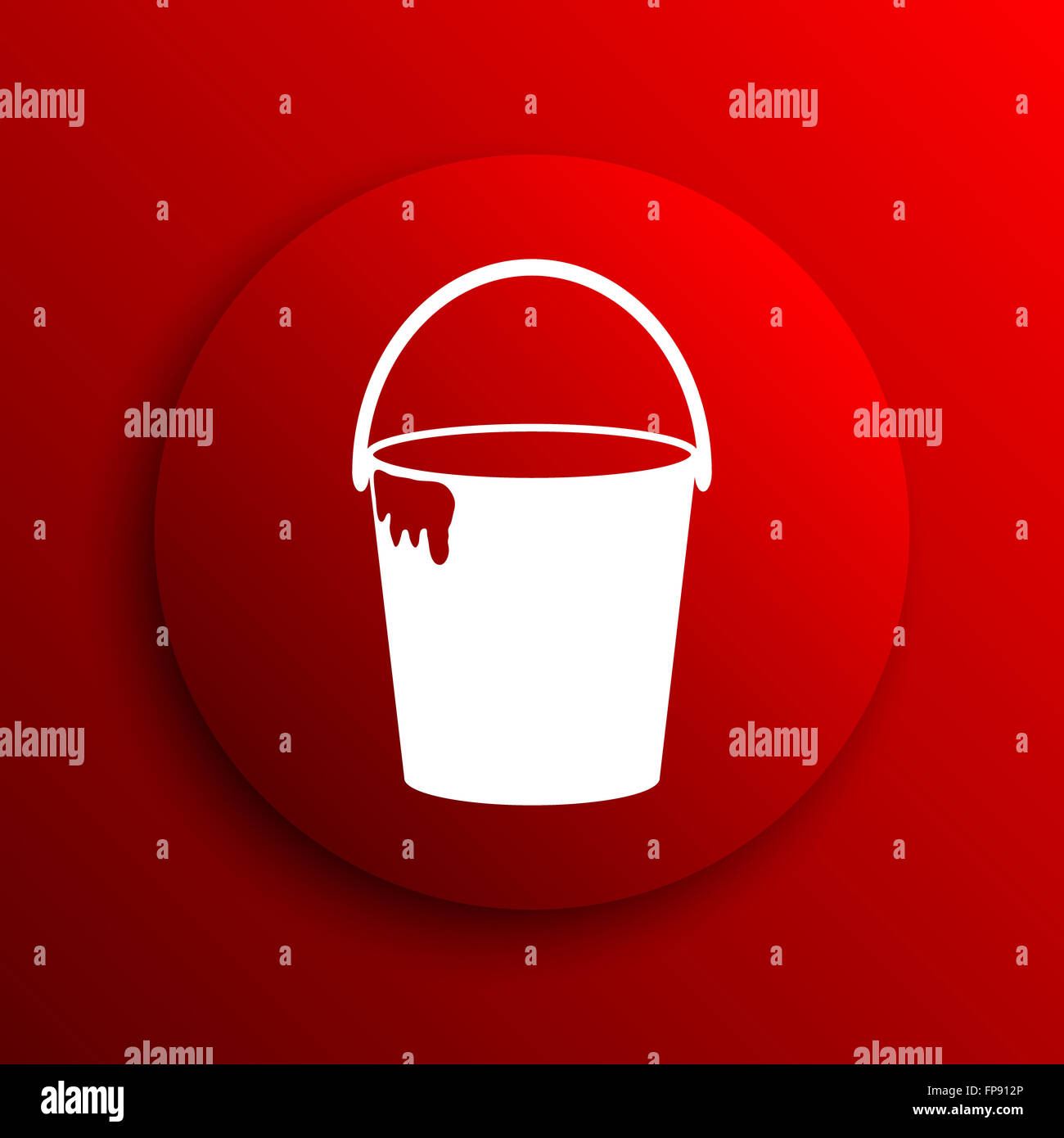 Bucket icon. Internet button on white background Stock Photo - Alamy