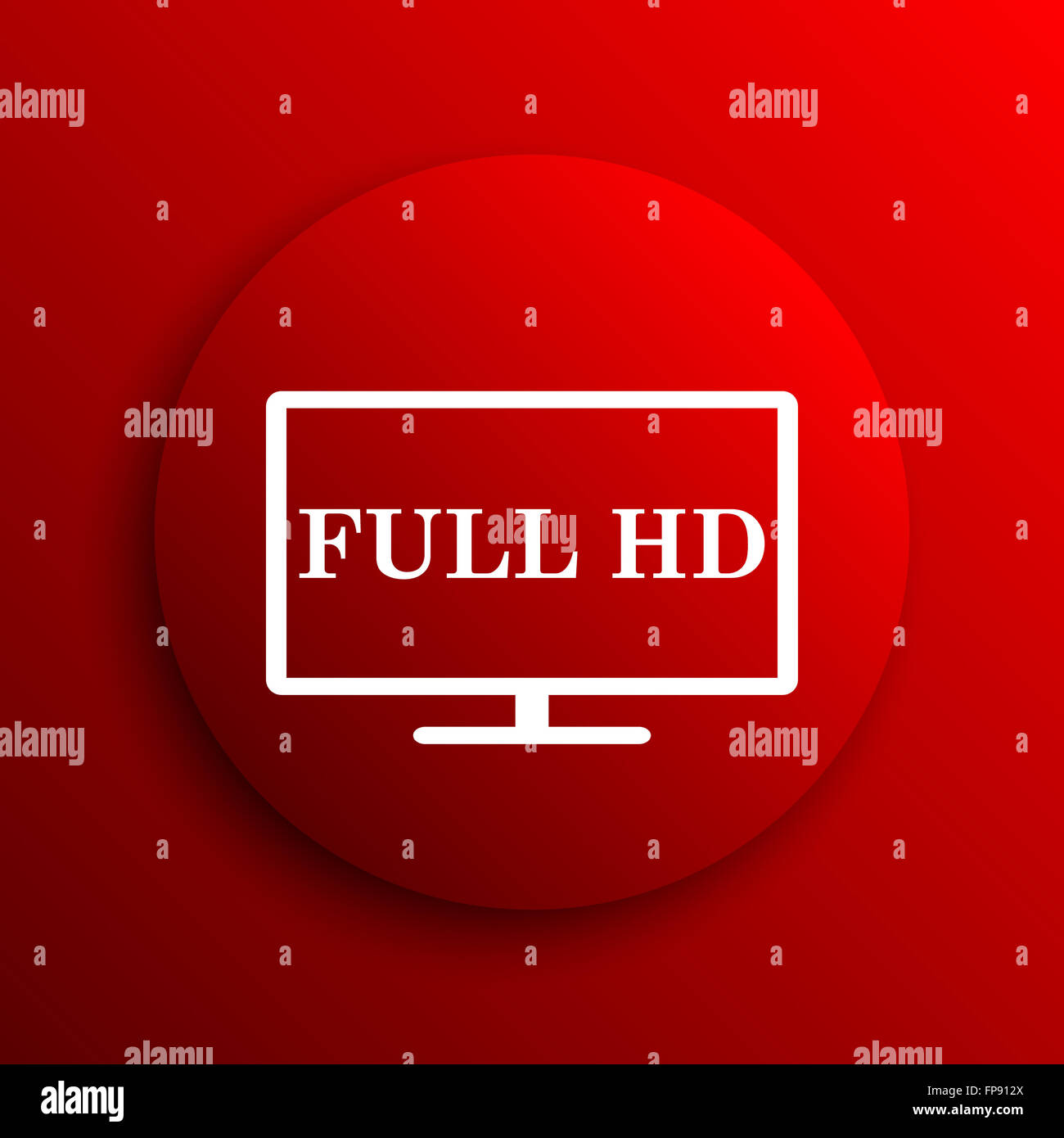 Full HD icon. Internet button on white background Stock Photo - Alamy