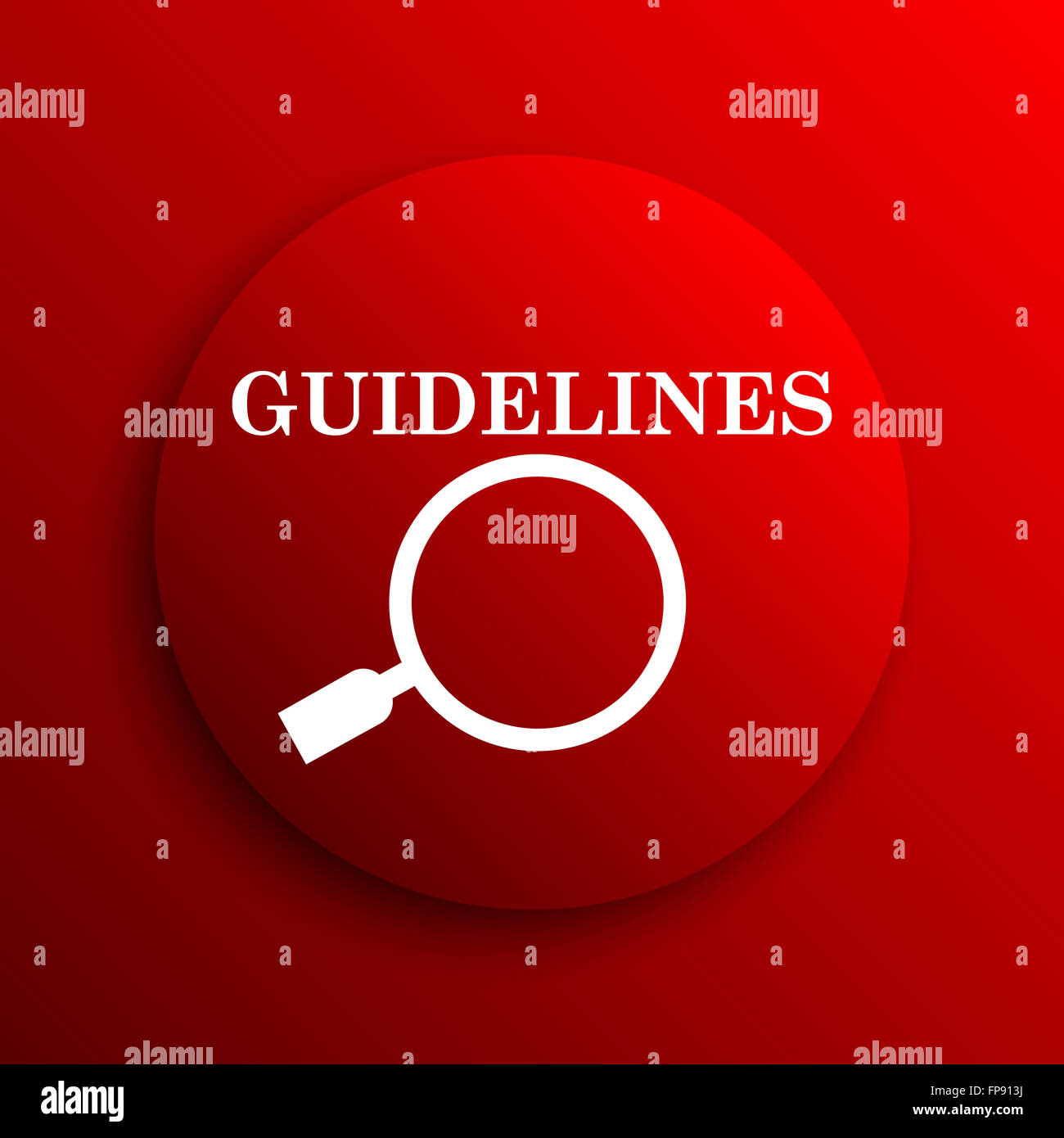Guidelines icon. Internet button on white background Stock Photo - Alamy
