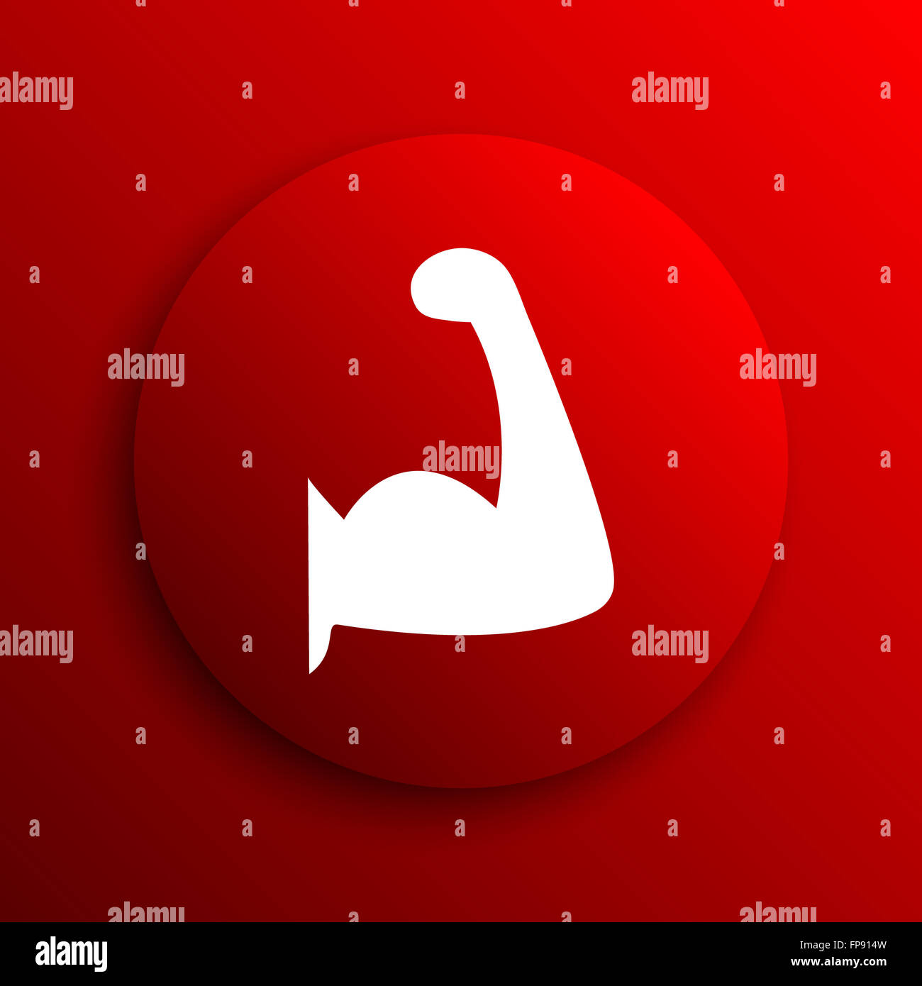 Muscle icon. Internet button on white background Stock Photo - Alamy
