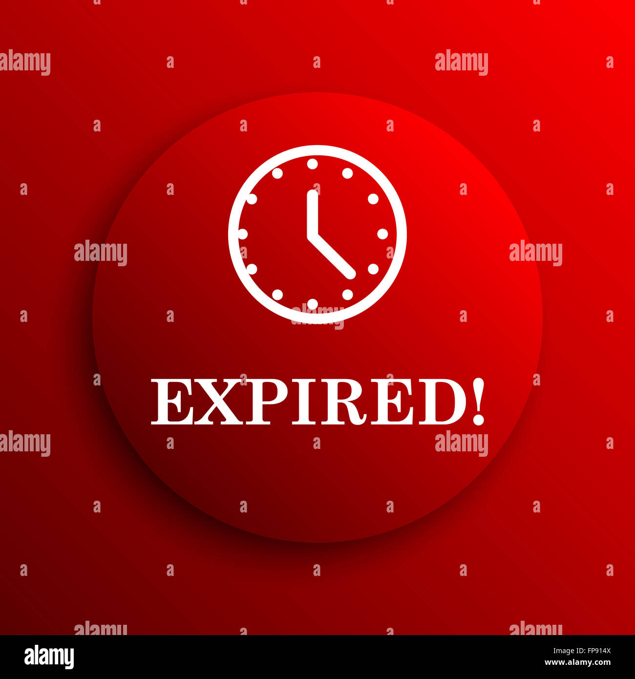 Expired icon. Internet button on white background Stock Photo - Alamy