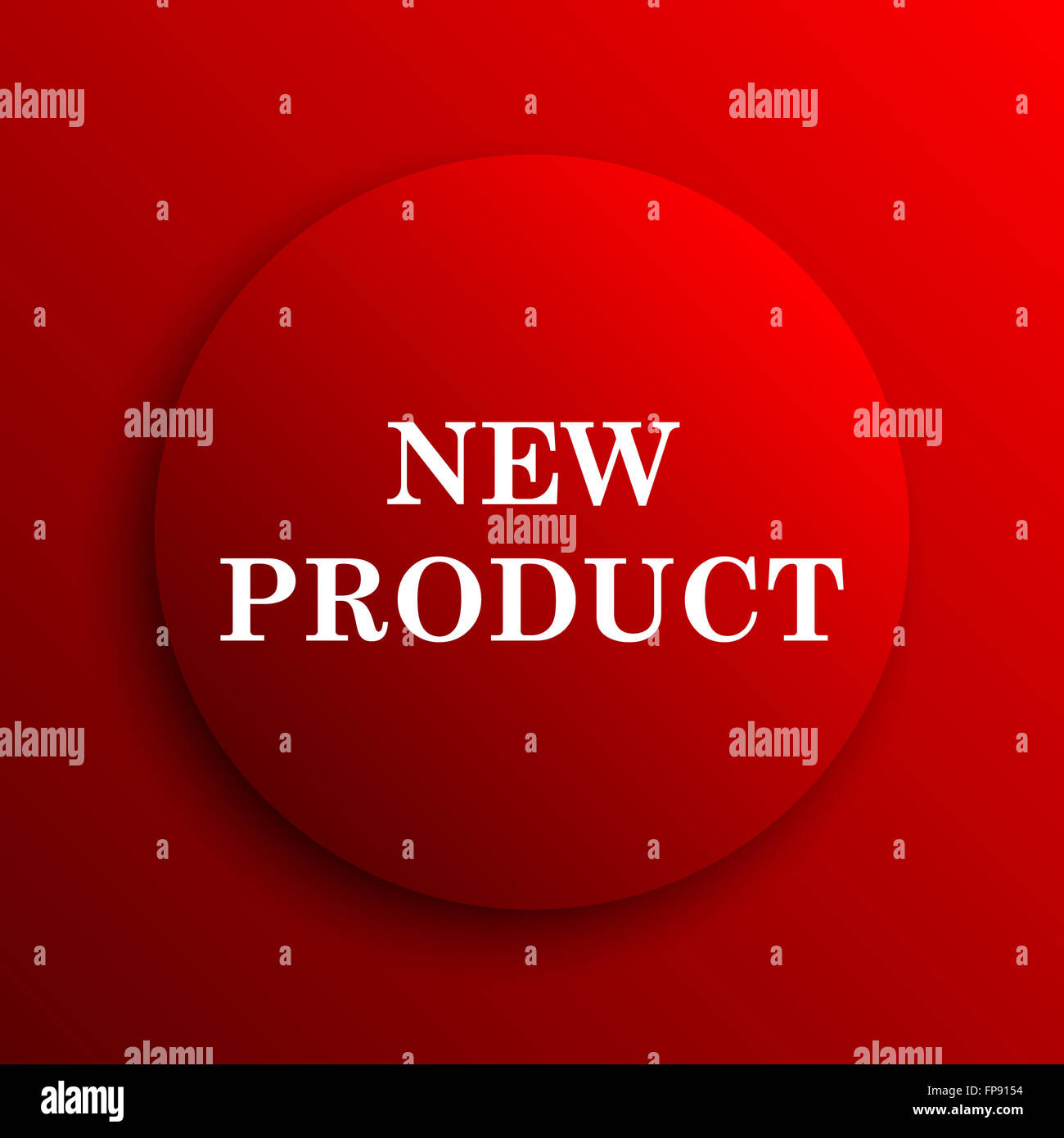 New product icon. Internet button on white background Stock Photo - Alamy