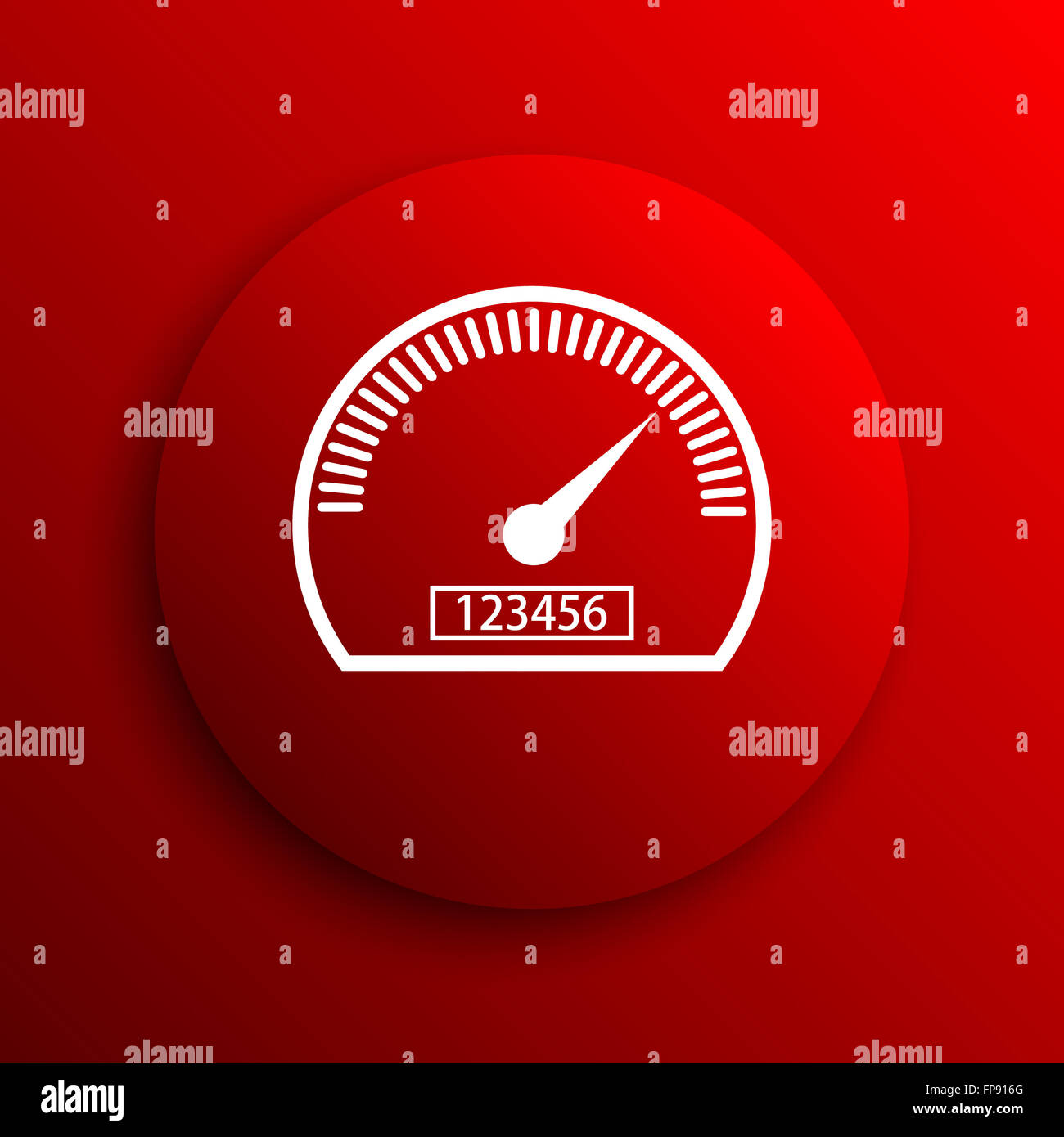 Speedometer icon. Internet button on white background Stock Photo - Alamy