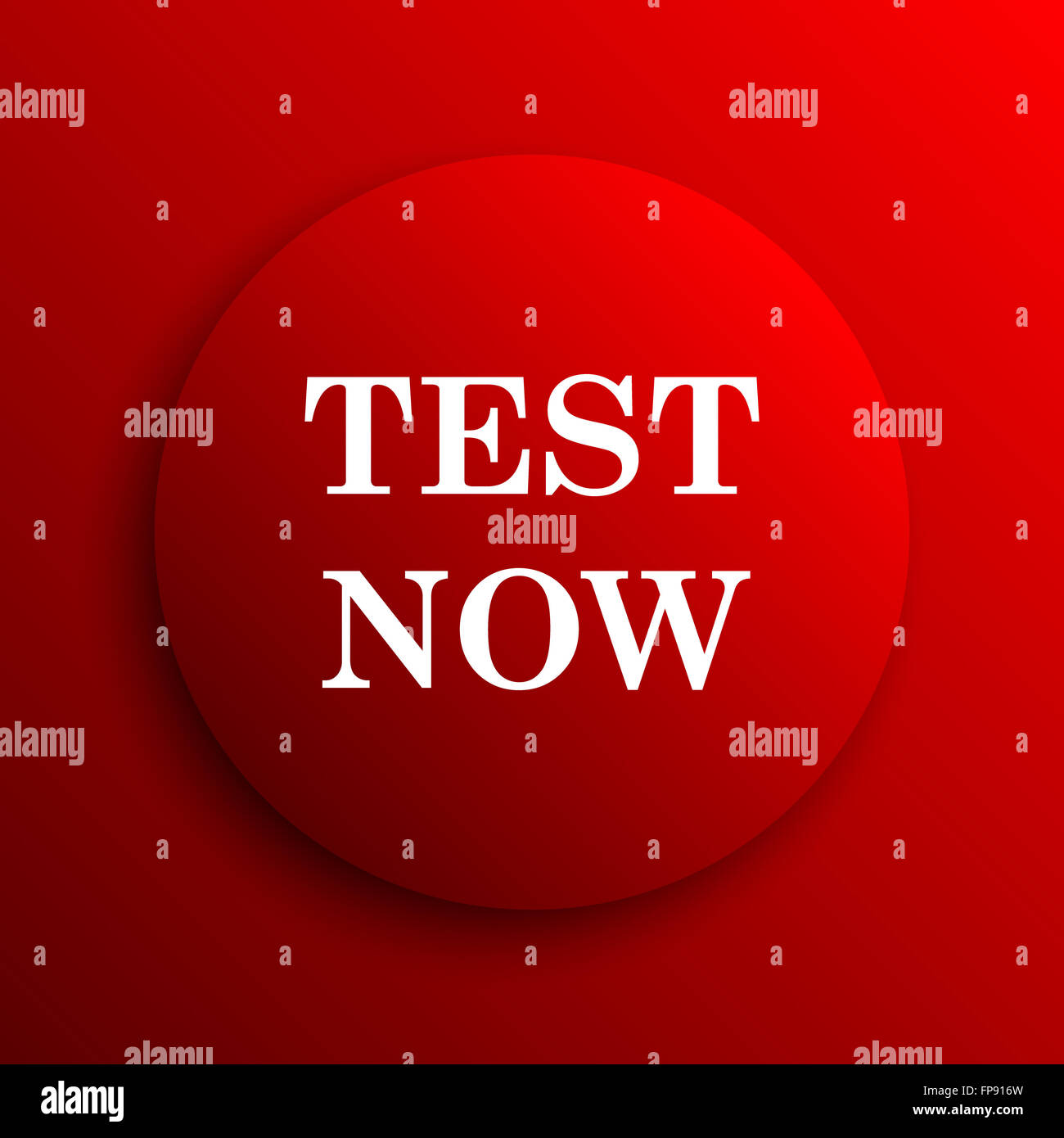 Test now icon. Internet button on white background Stock Photo - Alamy