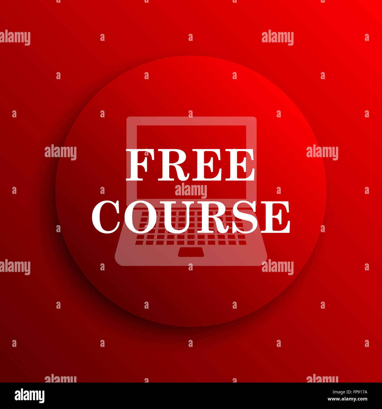 Free course icon. Internet button on white background Stock Photo - Alamy