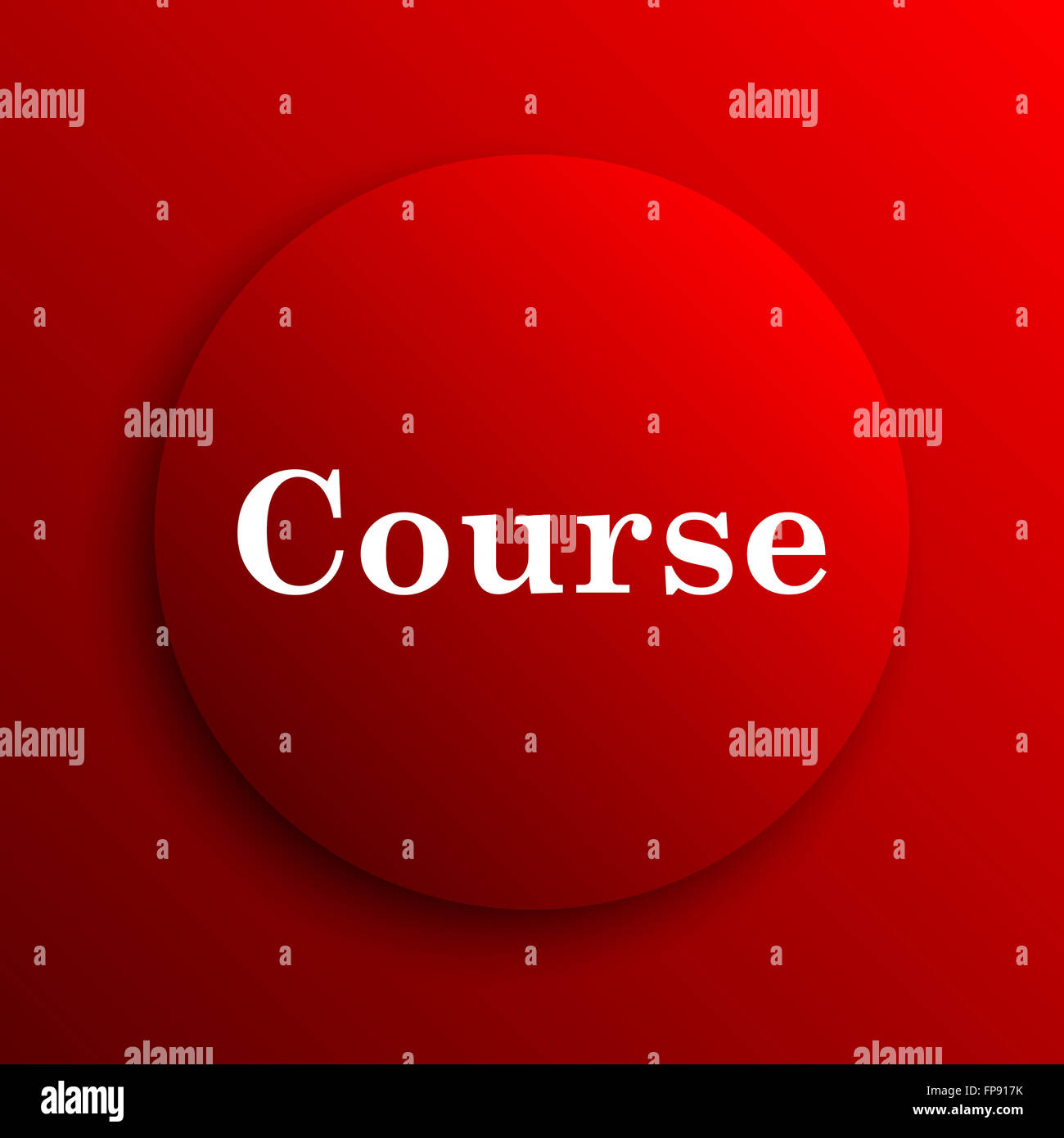 Course icon. Internet button on white background Stock Photo - Alamy