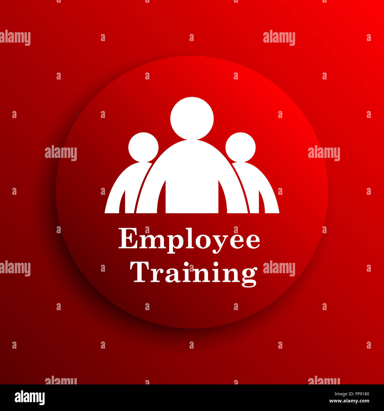 Employee training icon. Internet button on white background Stock Photo ...