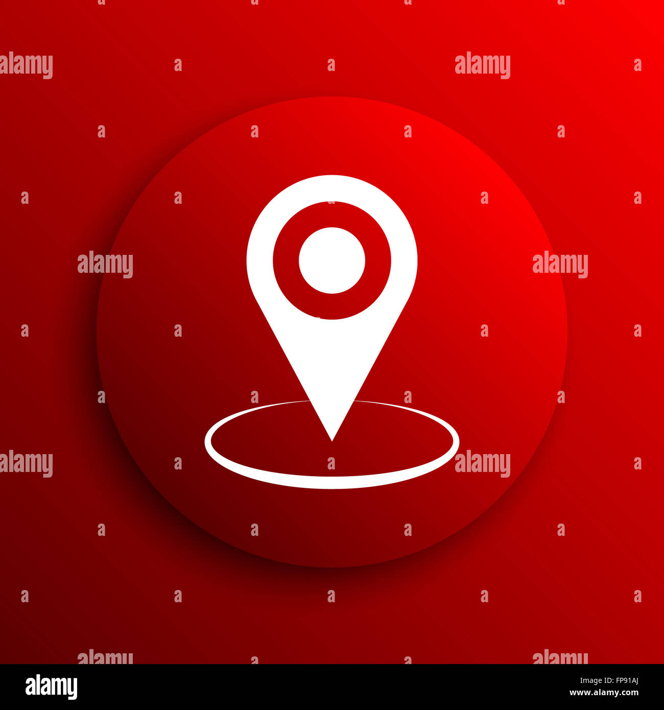 Pin location icon. Internet button on white background Stock Photo - Alamy