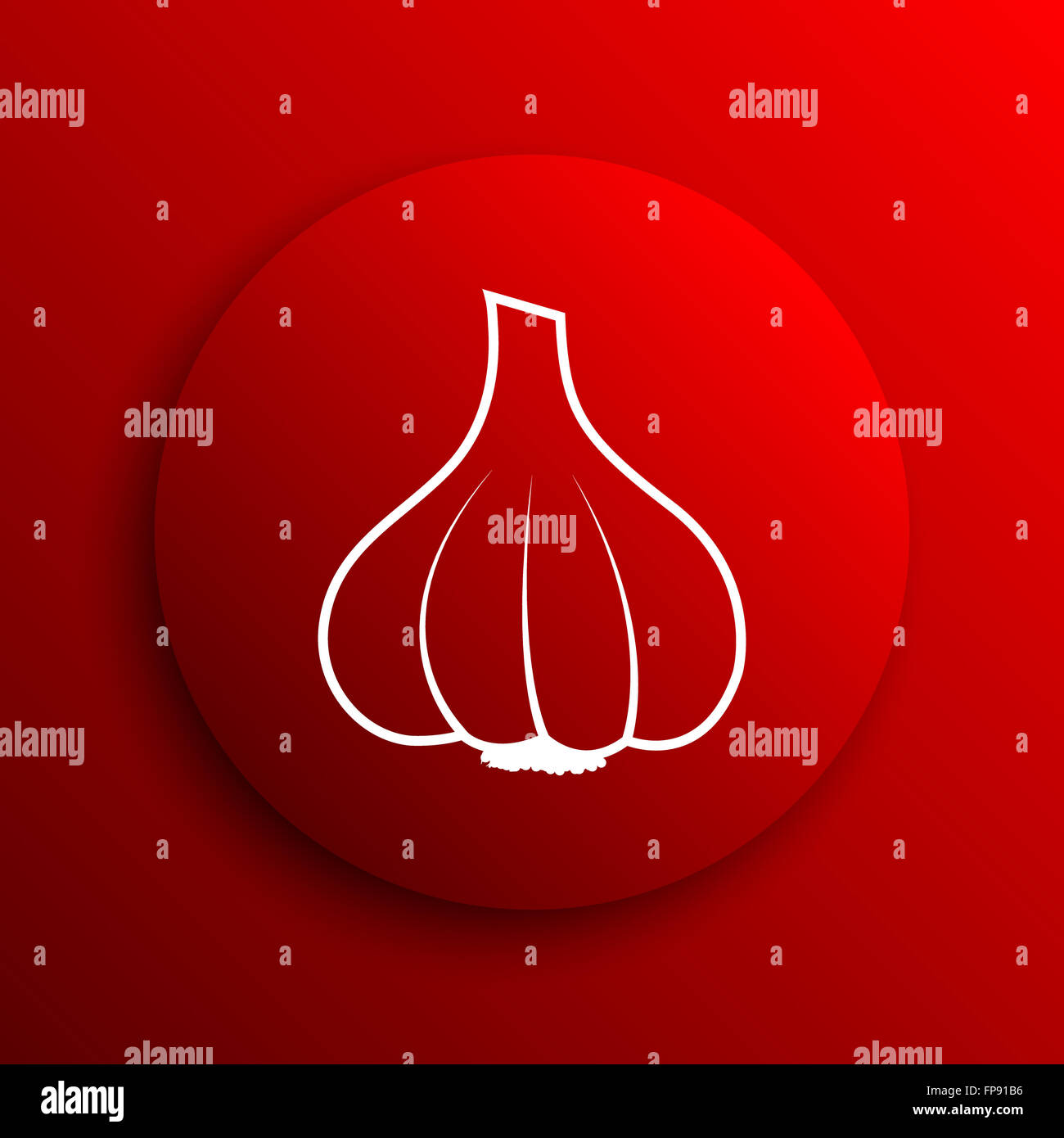 Garlic icon. Internet button on white background Stock Photo - Alamy