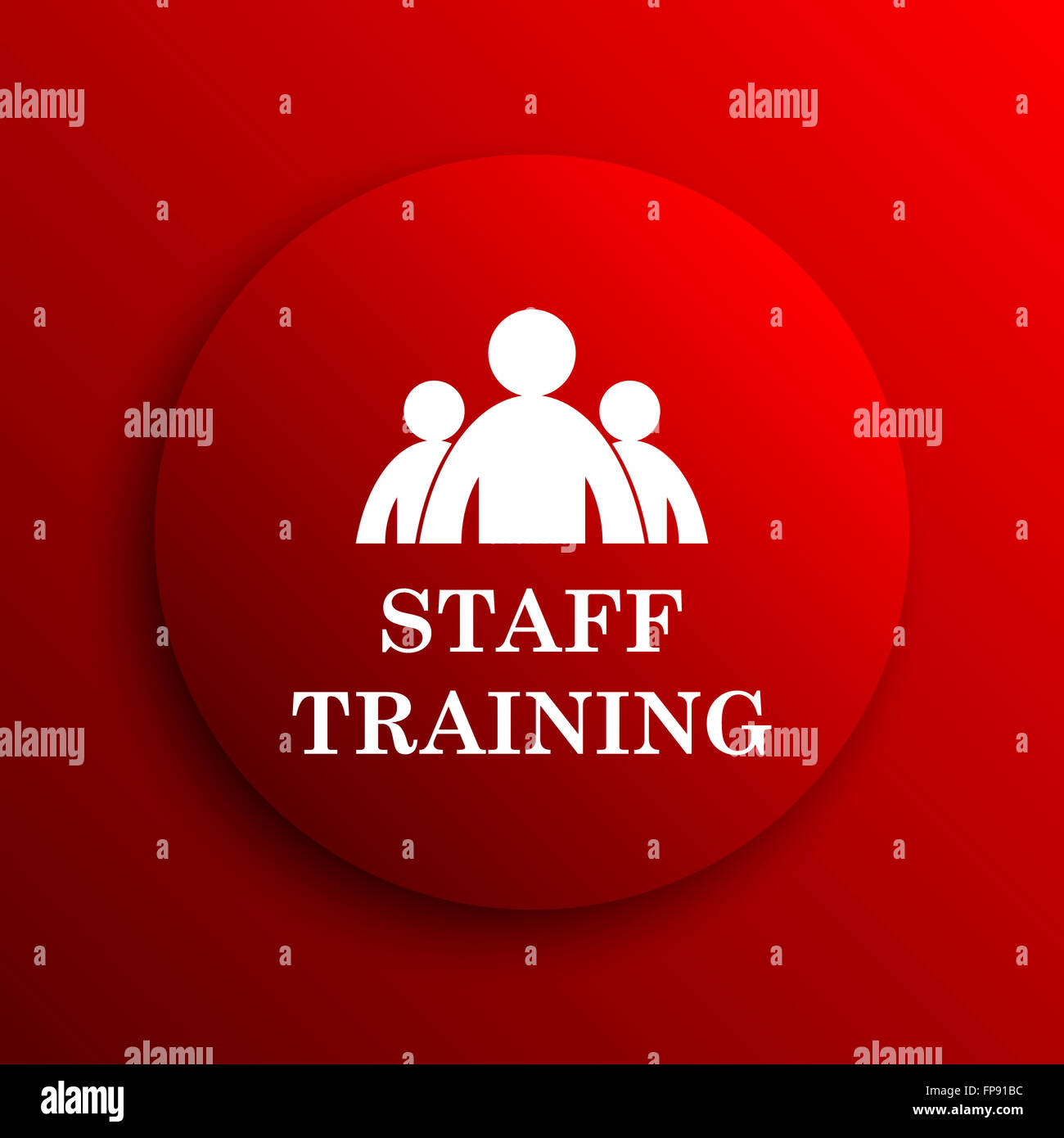 Staff training icon. Internet button on white background Stock Photo ...