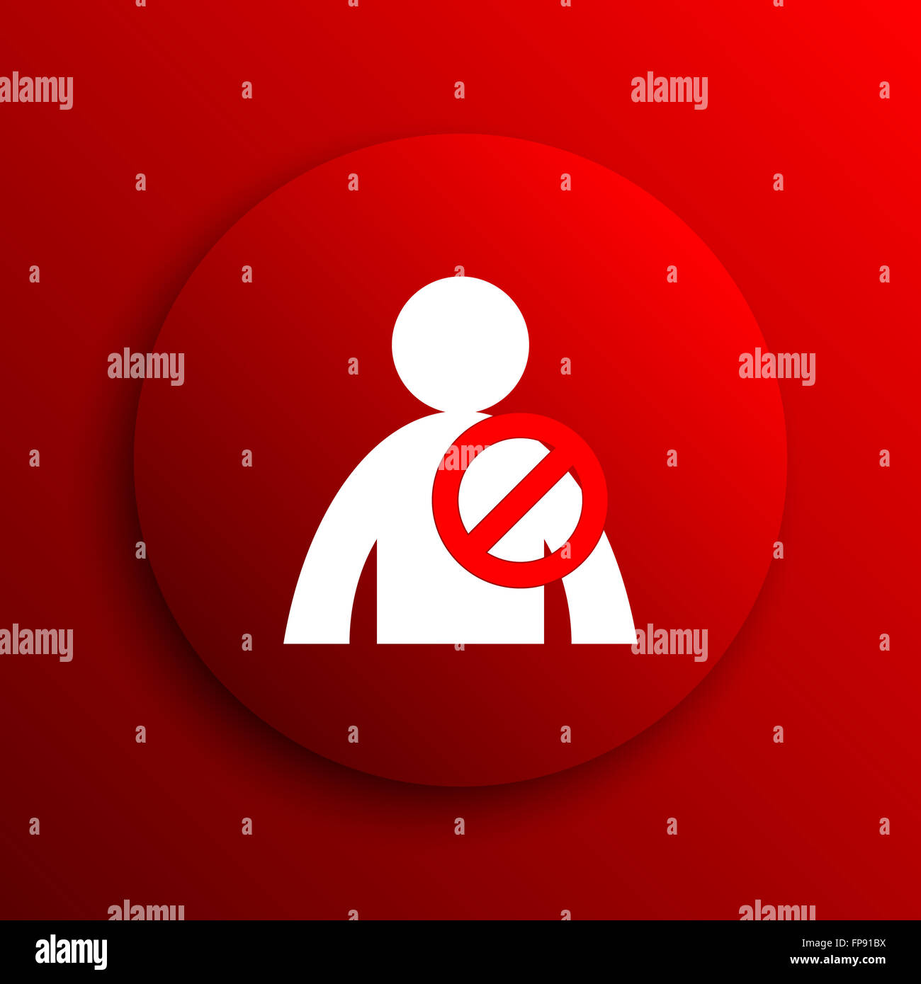 User offline icon. Internet button on white background Stock Photo - Alamy