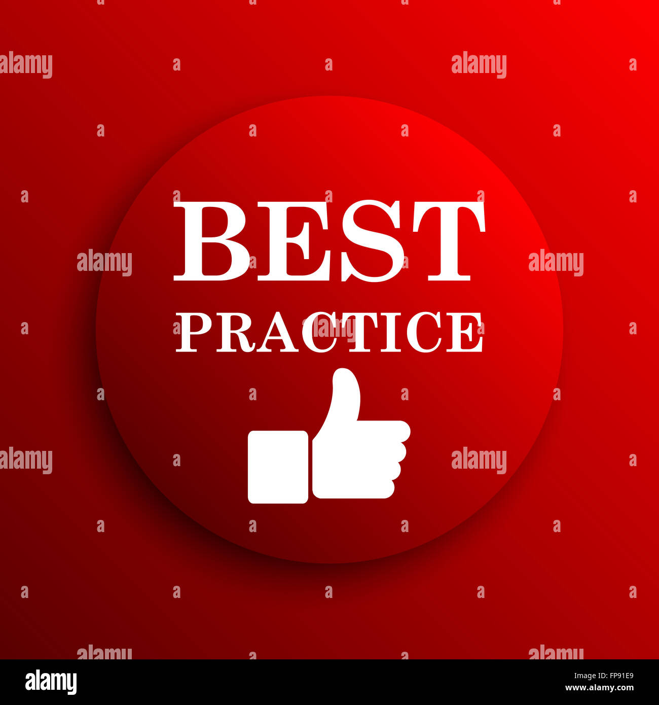 Best practice icon. Internet button on white background Stock Photo - Alamy