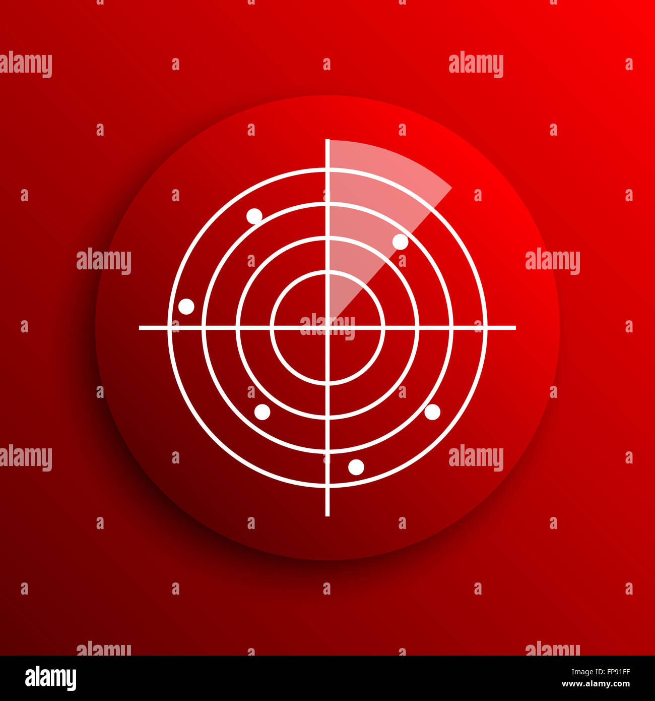Radar icon. Internet button on white background Stock Photo - Alamy