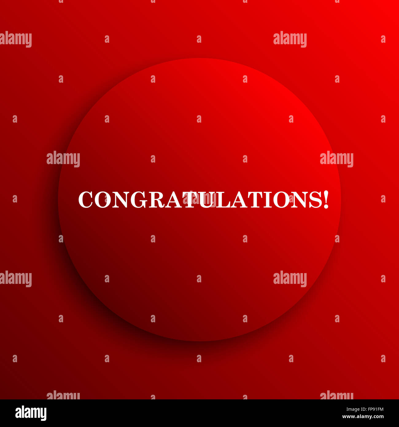 Congratulations icon. Internet button on white background Stock Photo ...