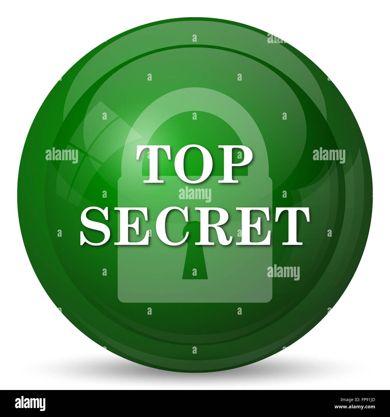 Top secret icon. Internet button on white background Stock Photo - Alamy
