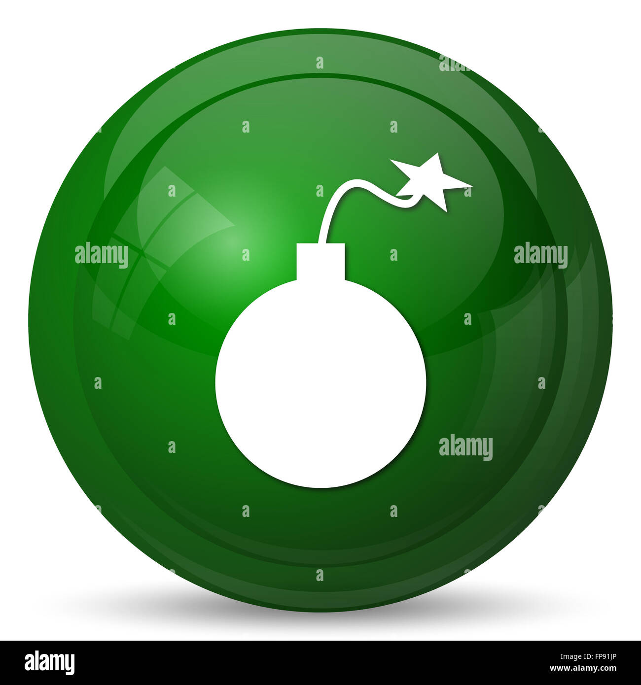 Bomb icon. Internet button on white background Stock Photo - Alamy