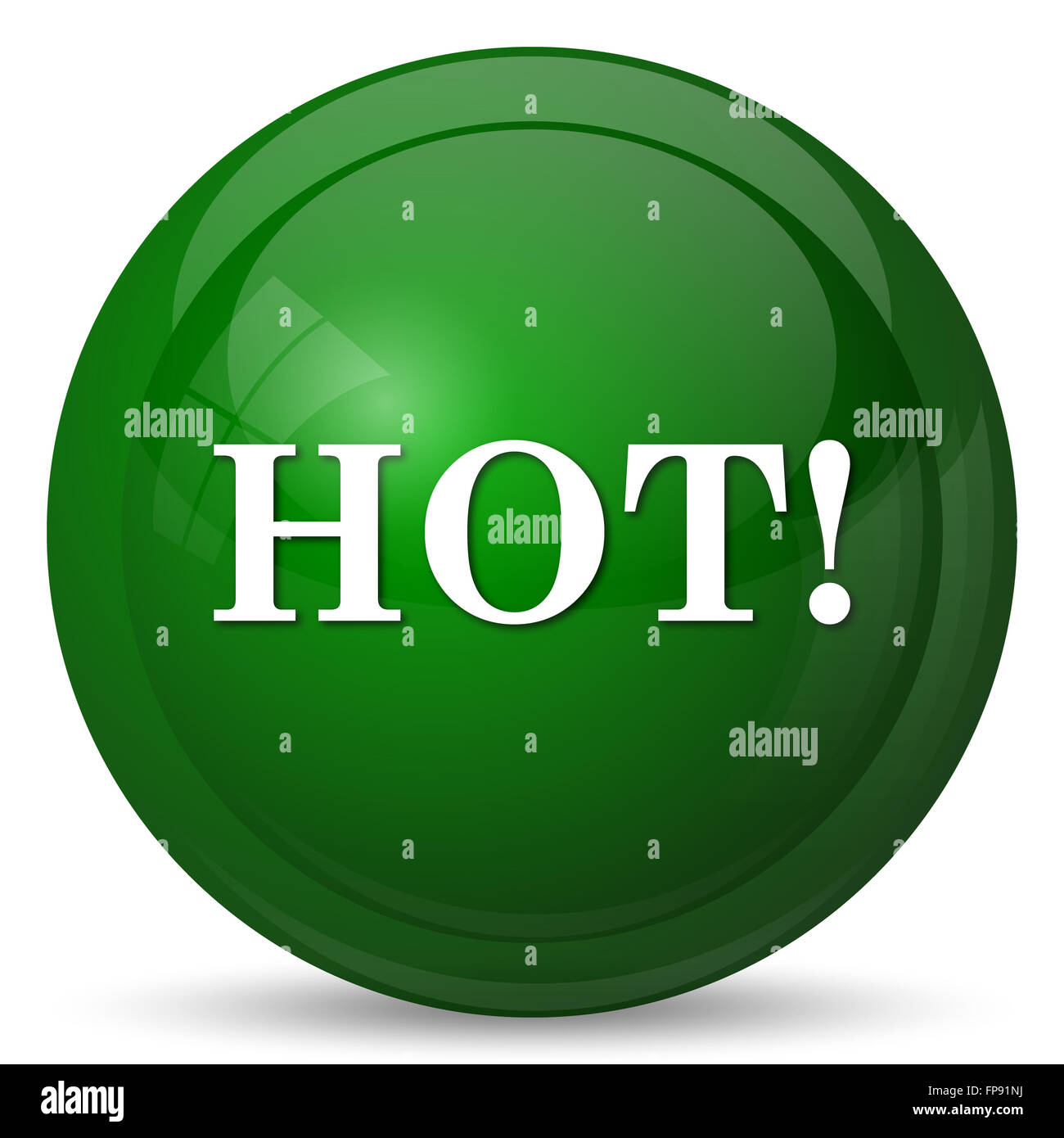 Hot icon. Internet button on white background Stock Photo - Alamy