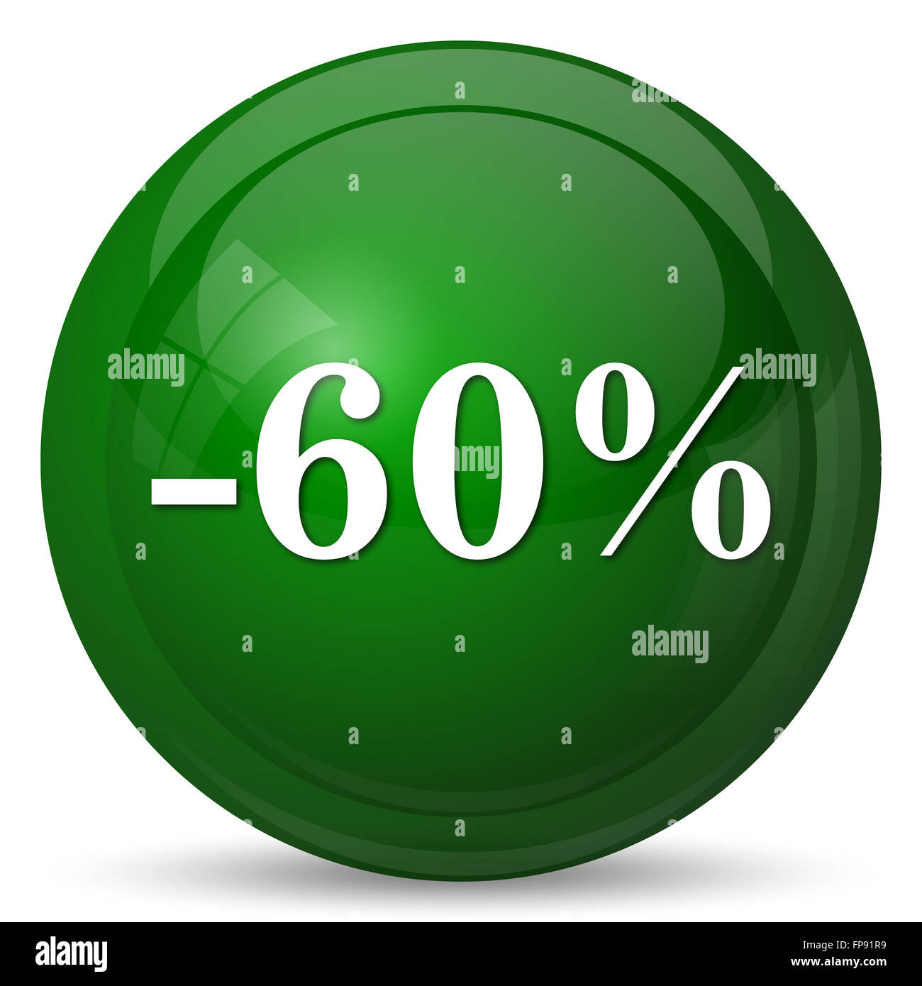60 percent discount icon. Internet button on white background Stock ...