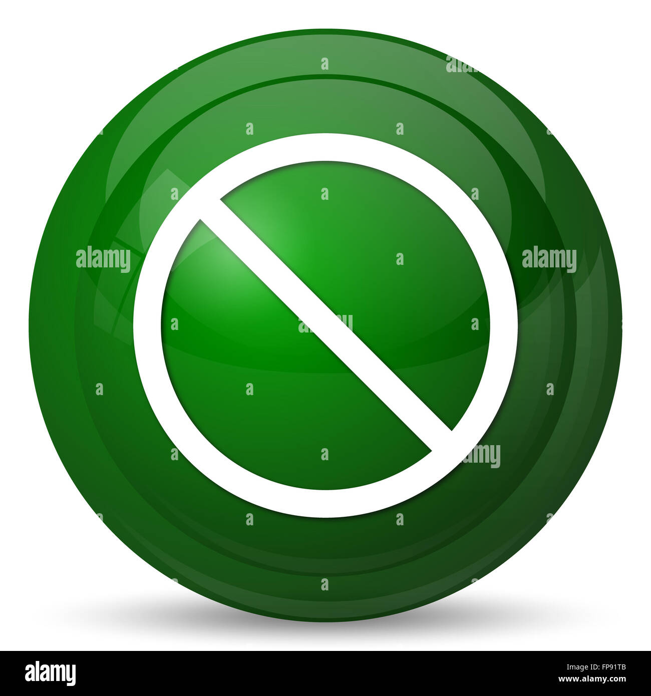 Forbidden icon. Internet button on white background Stock Photo - Alamy