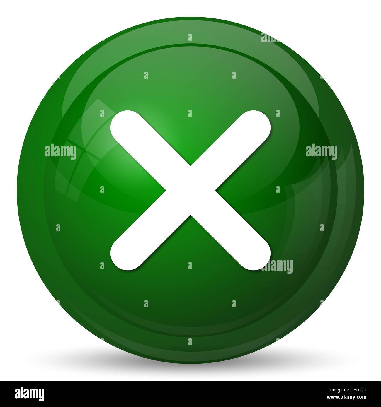 X close icon. Internet button on white background Stock Photo - Alamy