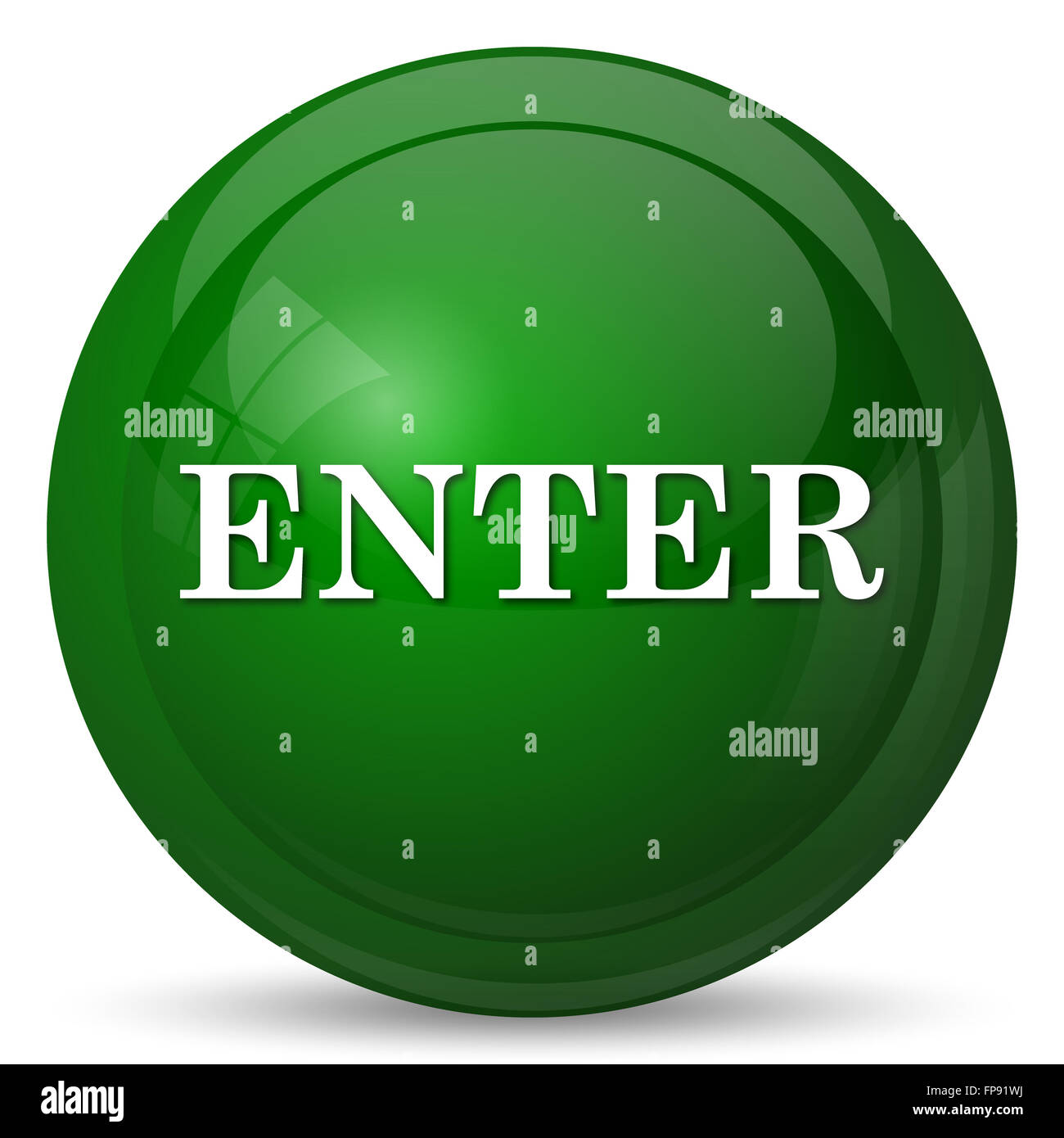 Enter icon. Internet button on white background Stock Photo - Alamy