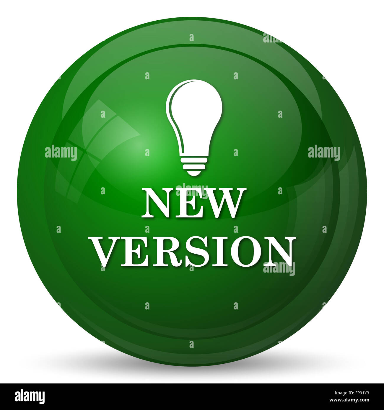 New version icon. Internet button on white background Stock Photo - Alamy