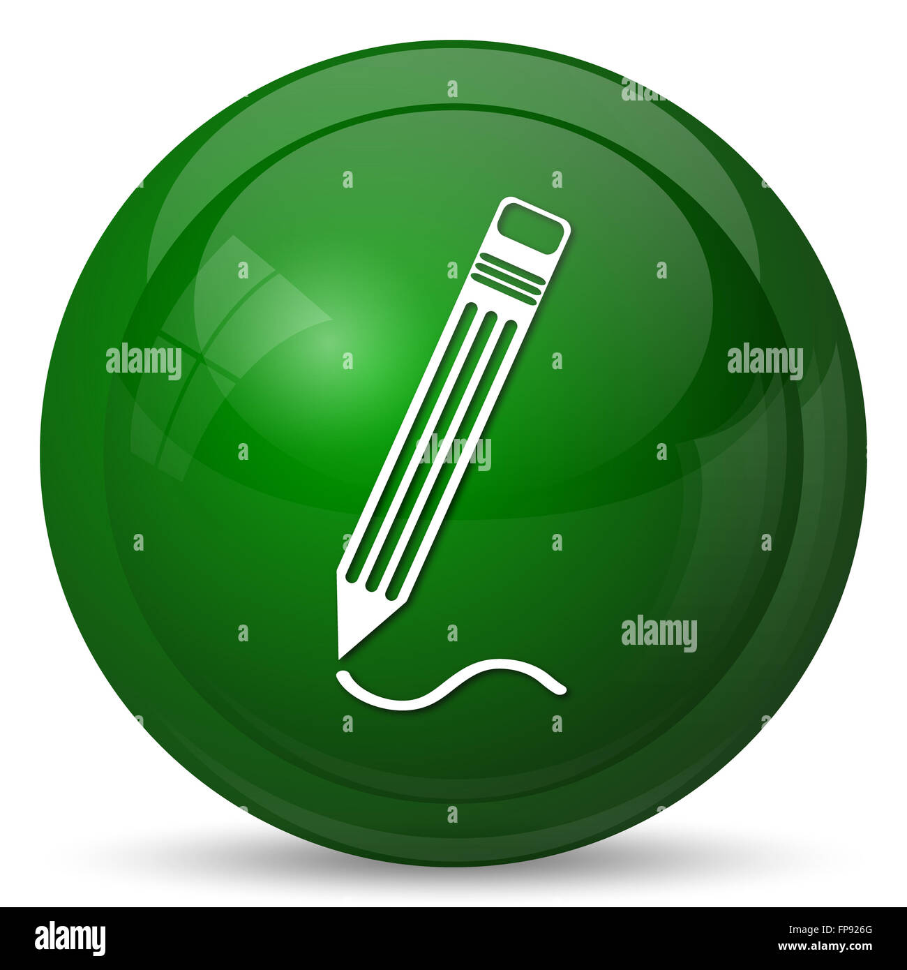 Pen icon. Internet button on white background Stock Photo - Alamy